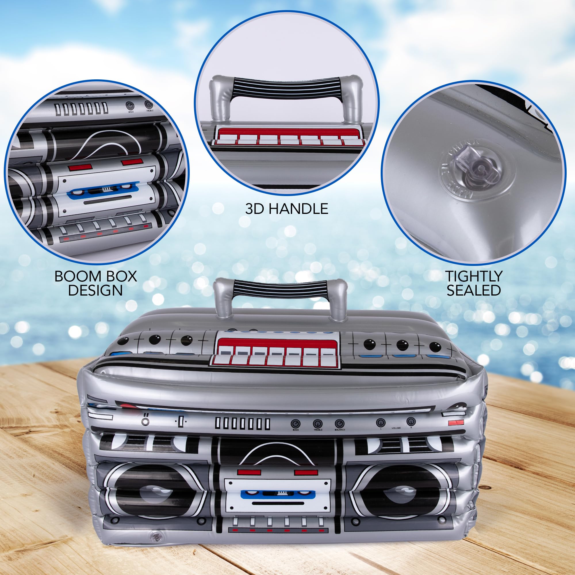 Snapklik.com : Inflatable Boom Box Cooler Decoration, 80s Party ...
