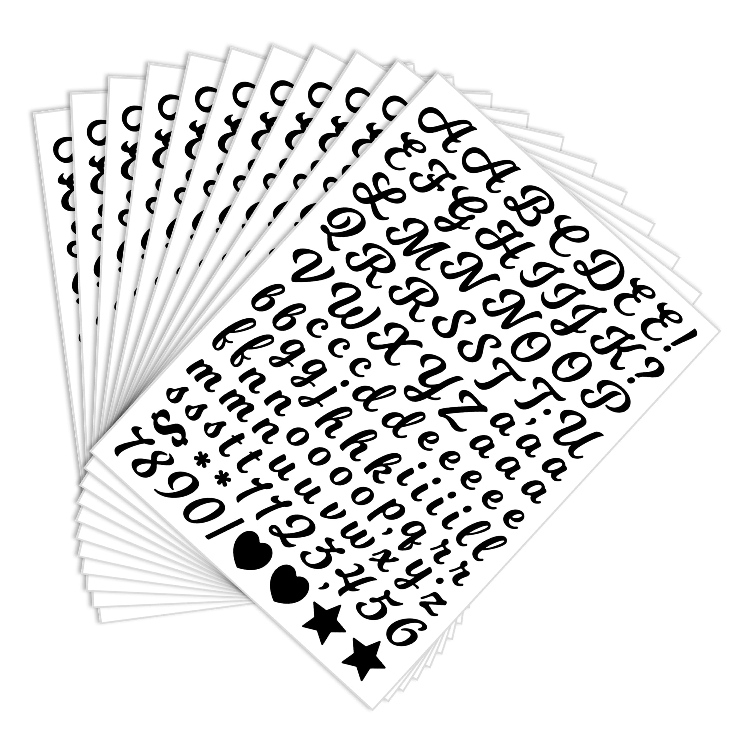 Amazon.com: 1768 Pieces 15 Sheets Letter Stickers, 0.5 Inch Small Deco ...