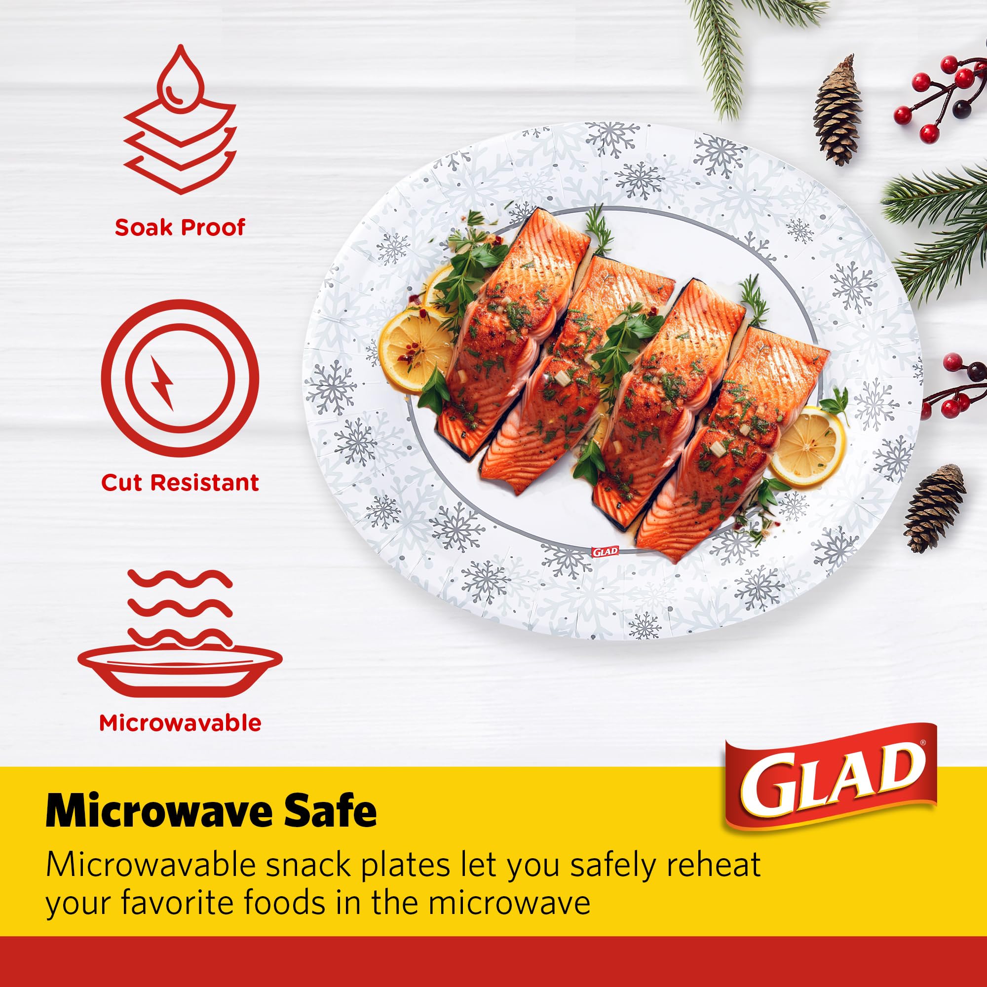 Snapklik.com : Glad Everyday Disposable Paper Platters