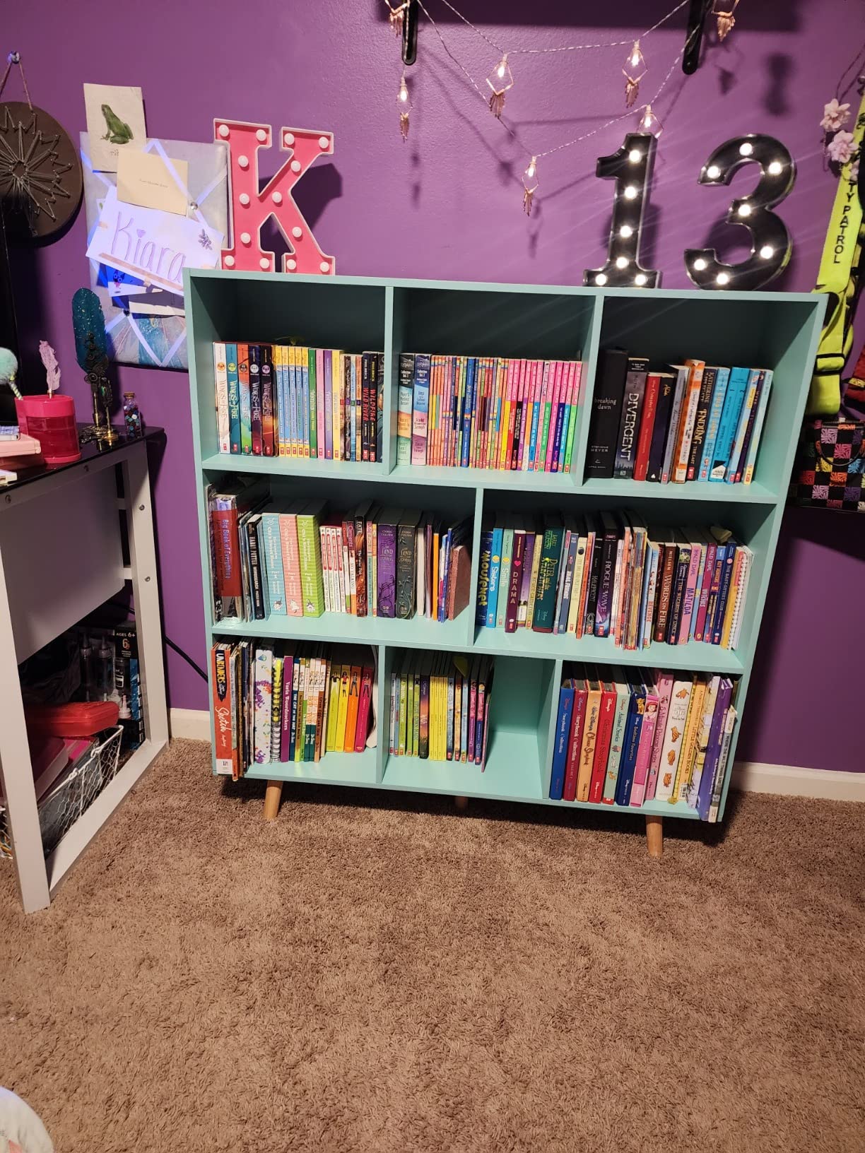 $23/mo - Finance IOTXY Open Shelf Low Bookcase - Wooden 3-Tier Floor ...