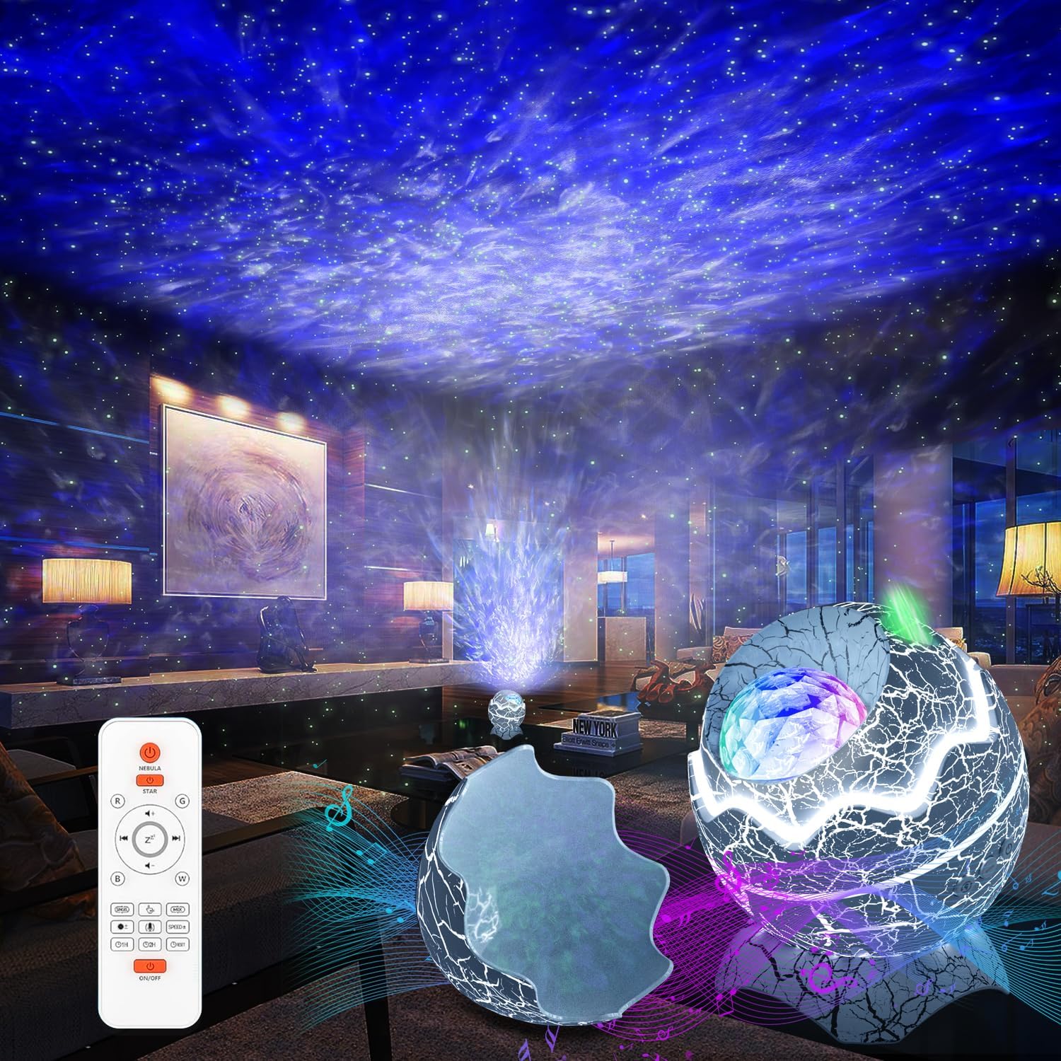 Amazon.com: OAEBLLE Star Projector, Galaxy Light Projector for Bedroom ...