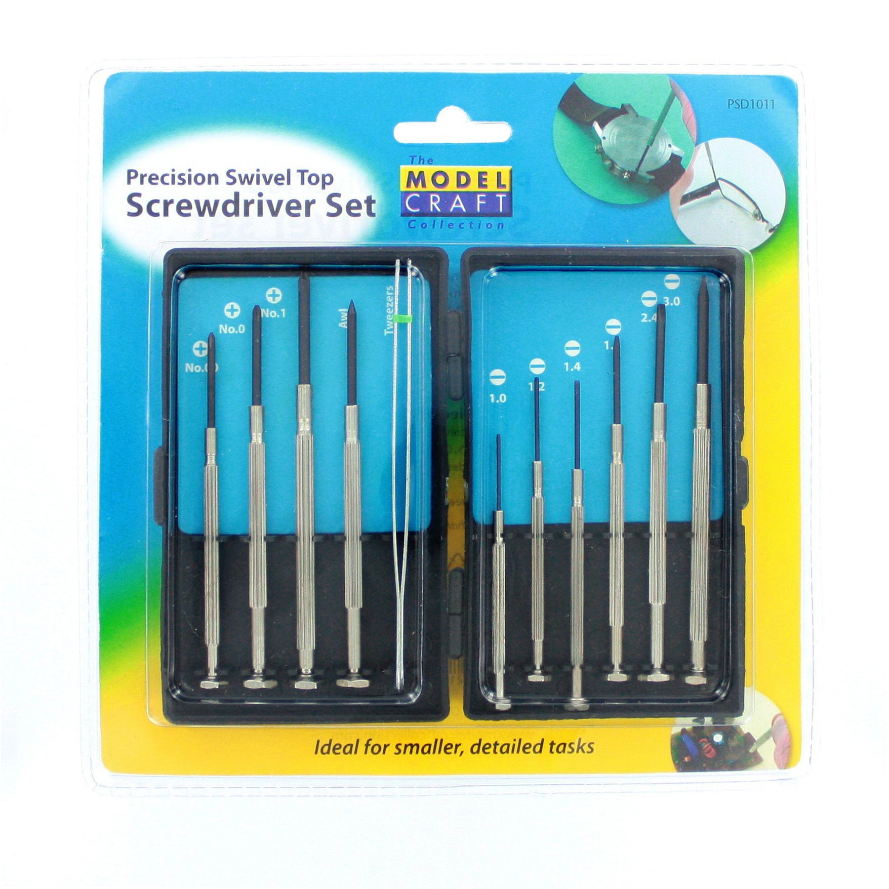 Modelcraft 11-Piece Precision Swivel Top Screwdriver Set – BigaMart