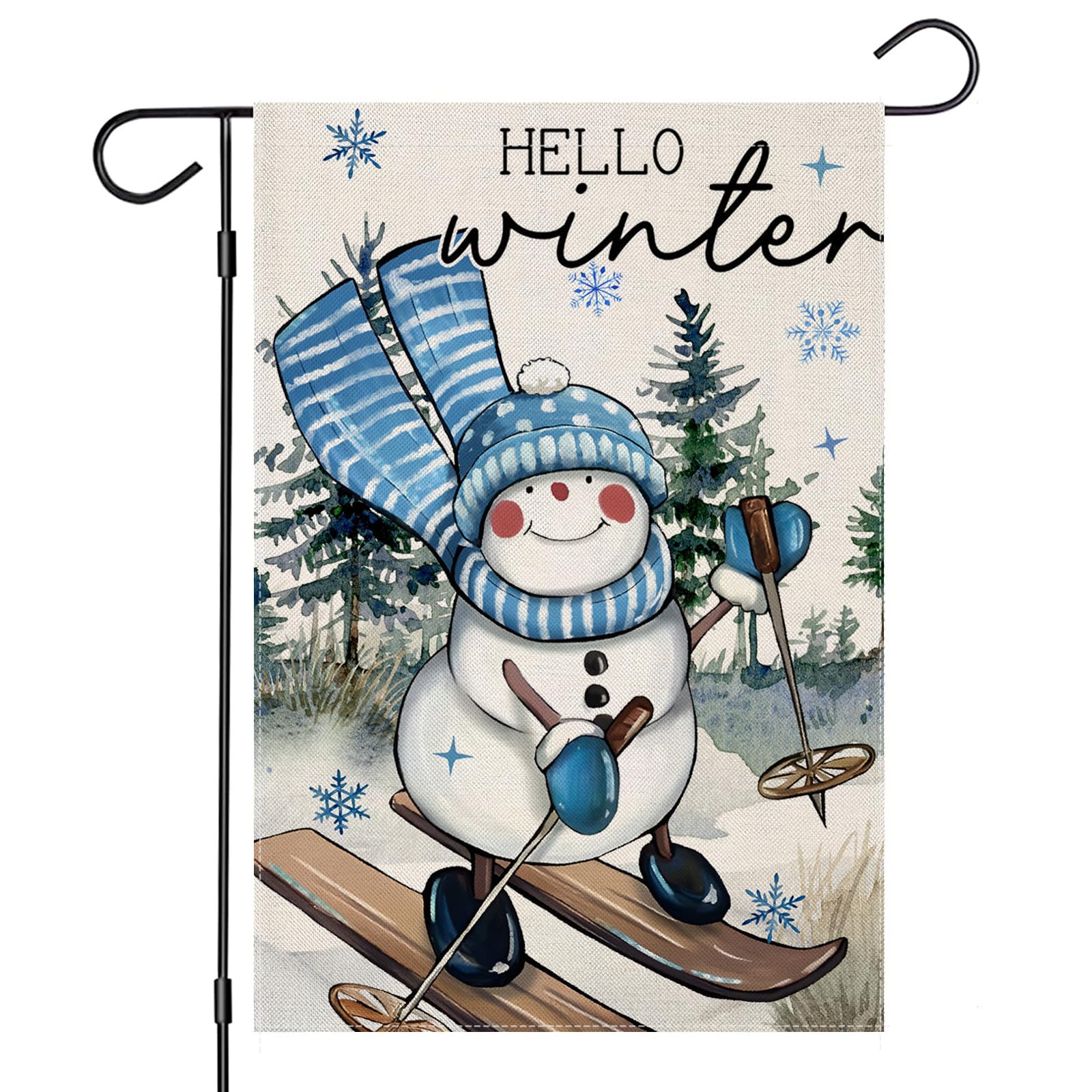 Amazon.com : EKOREST Hello Winter Garden Flags 12x18 Inch Vertical ...