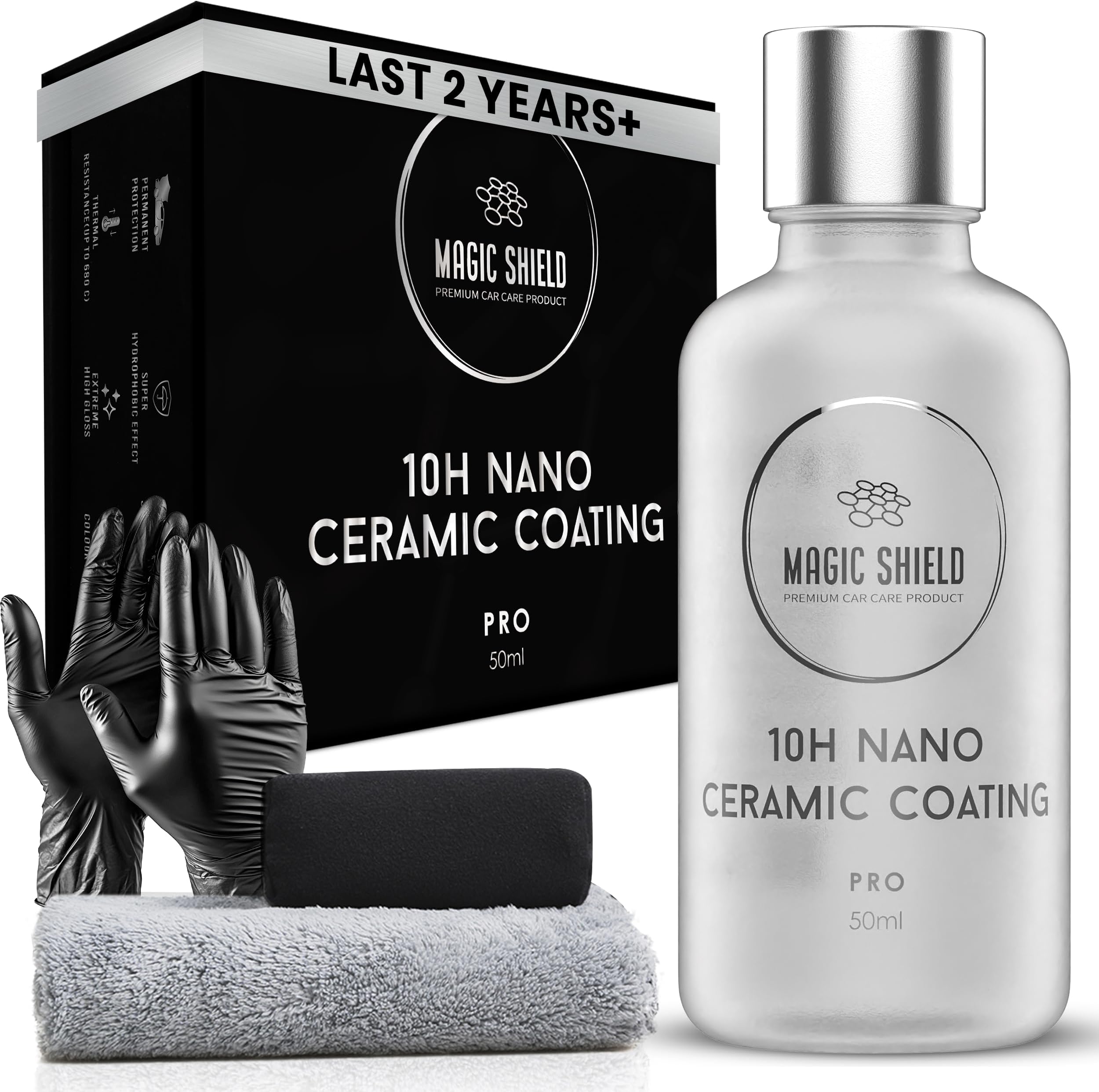 Amazon.com: Magic Shield Ceramic Coating PRO 10H - Self-Healing | Long ...