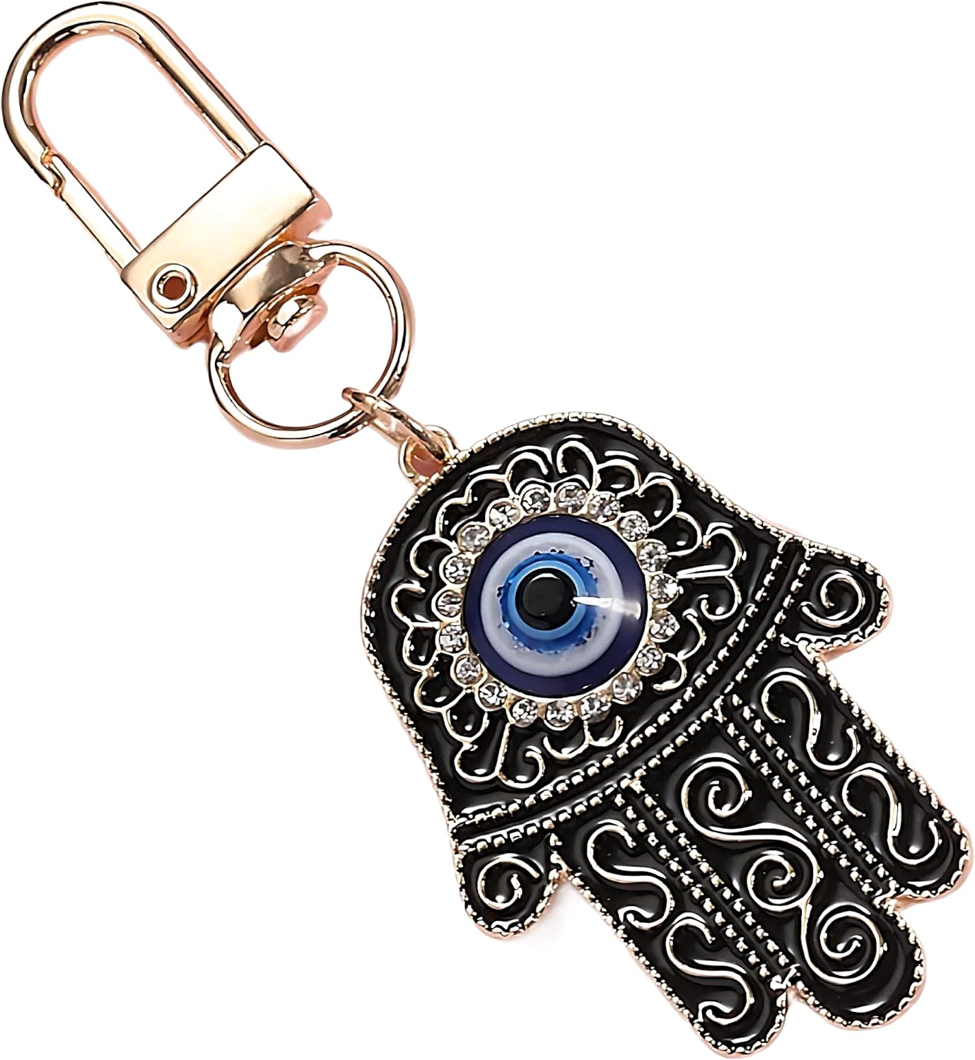 MyfavoriteK Hamsa Hand Keychain Turkish Evil Eye Key Chain Good Luck ...