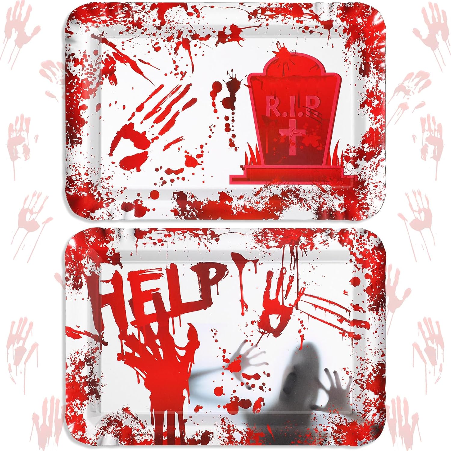 Amazon.com | Rtteri 10 PCS Halloween Serving Trays Party Decorations 11 ...