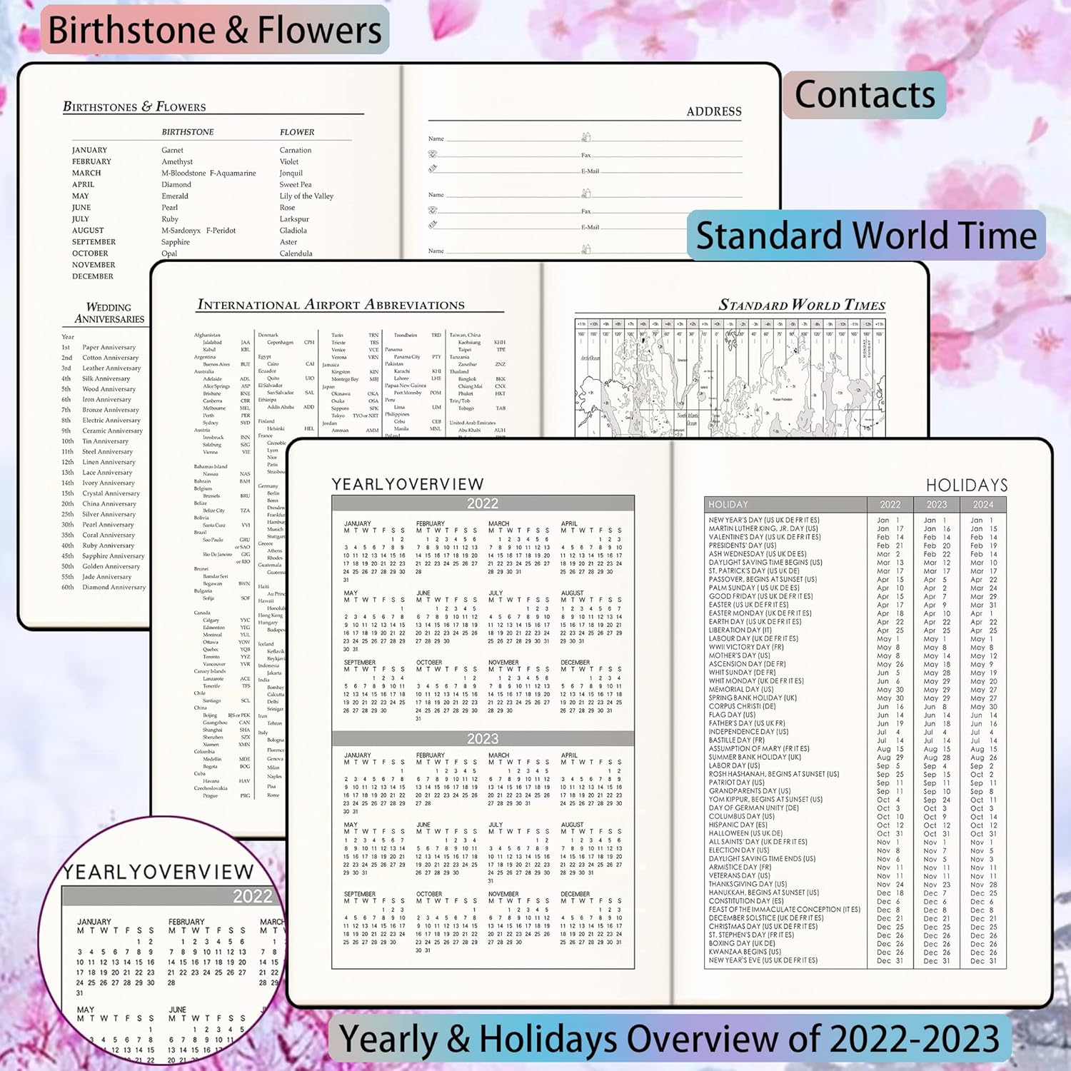 Diary 2022-2023 Academic A5 Day Per Page, Hourly Daily Planner with ...