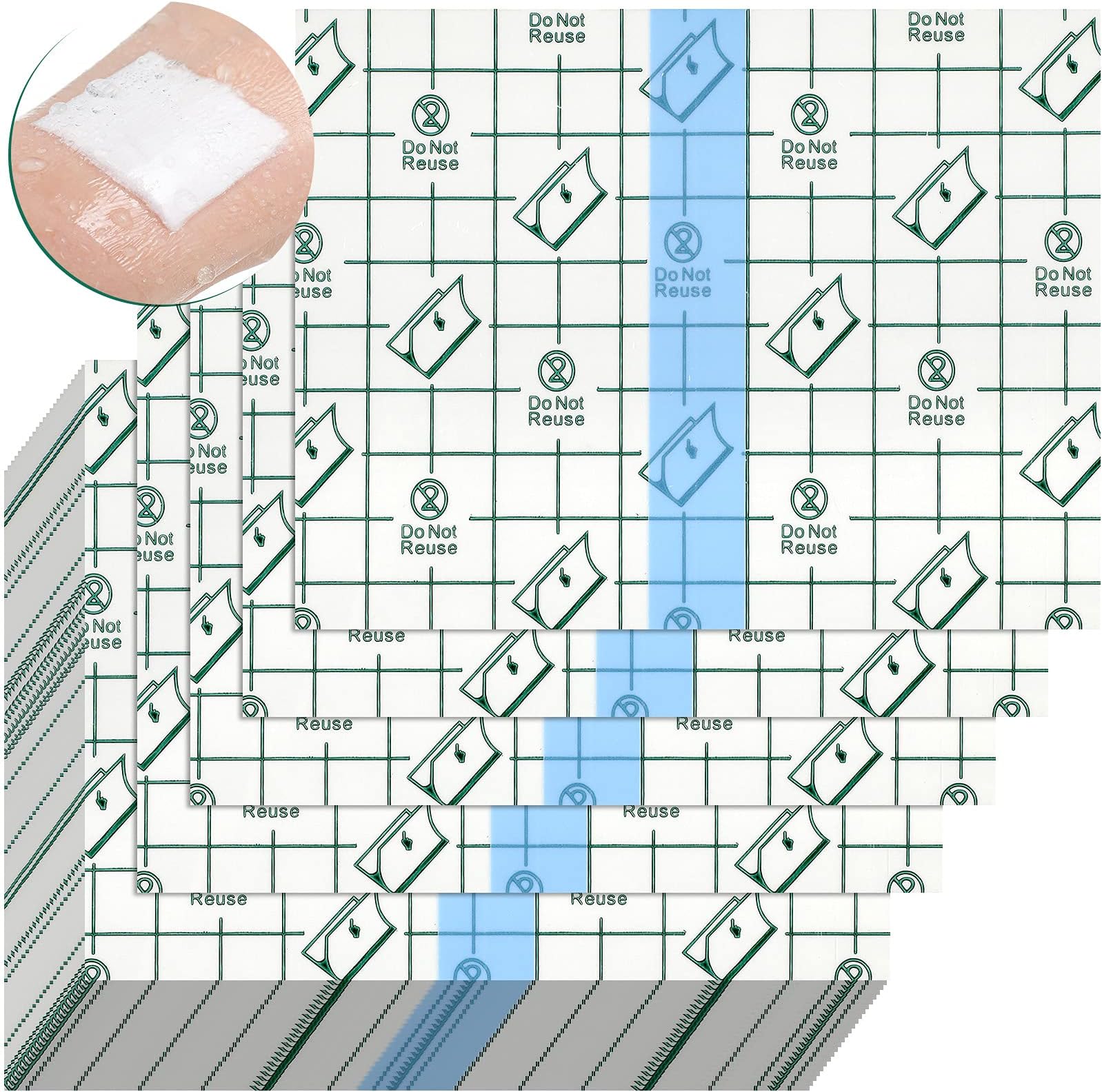 Amazon.com: 50 Pieces Waterproof Shower Patch Adhesive Bandage ...