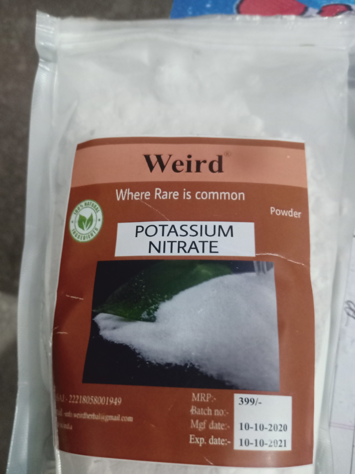 WEIRD Potassium Nitrate KNO3 Powder For Plant, Lab Experiment ...