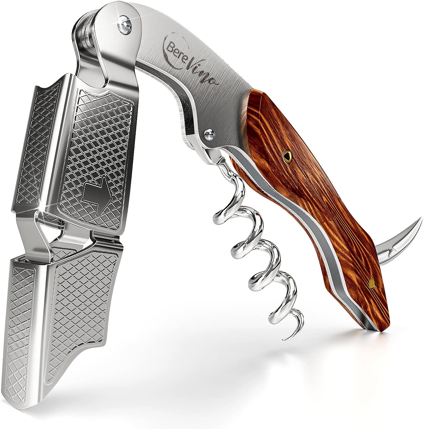 Amazon.com: VinOrama Waiters Corkscrew Wine Opener Rosewood Handle 3-in ...