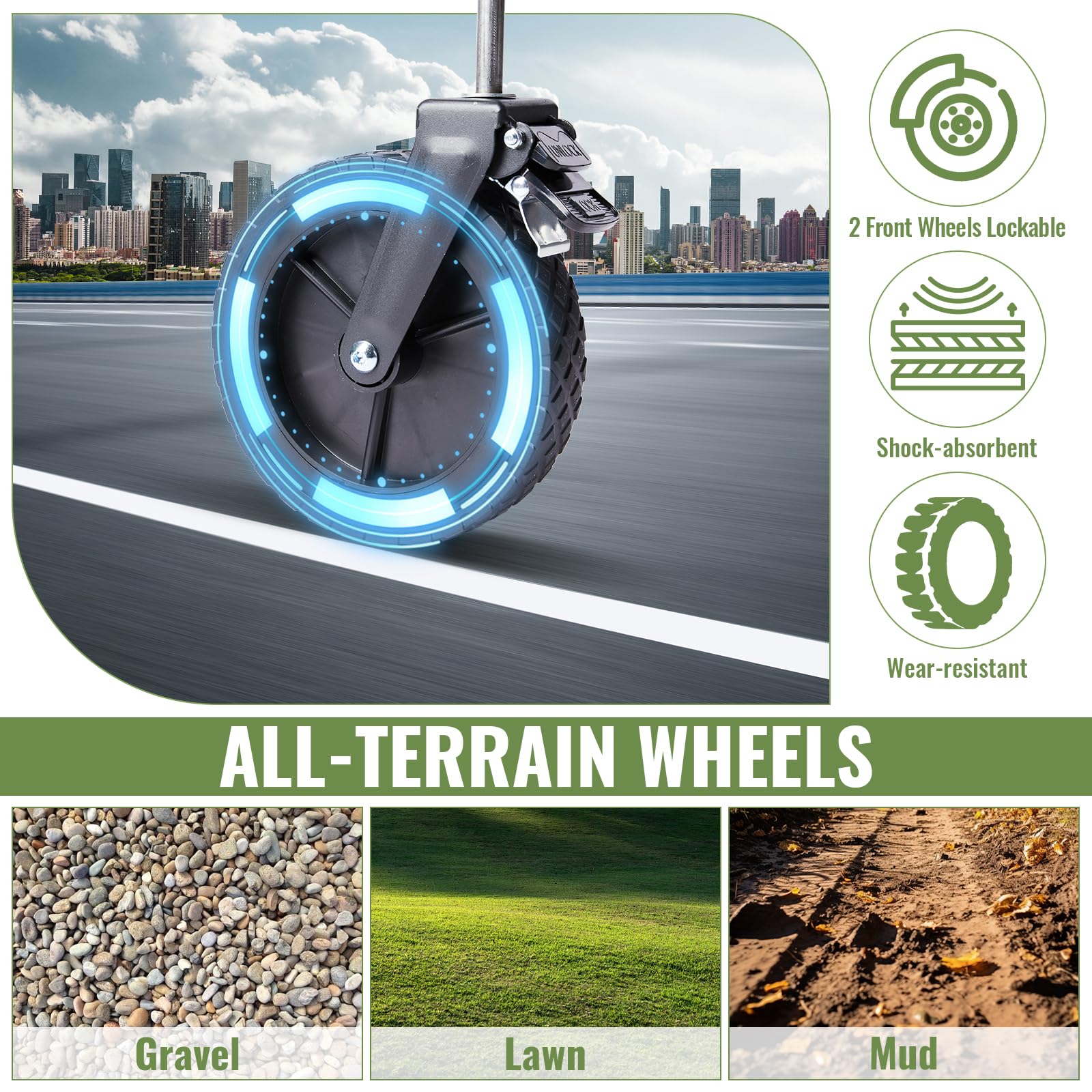 Snapklik.com : Collapsible Folding Wagon,220LBS Heavy Duty Utility ...