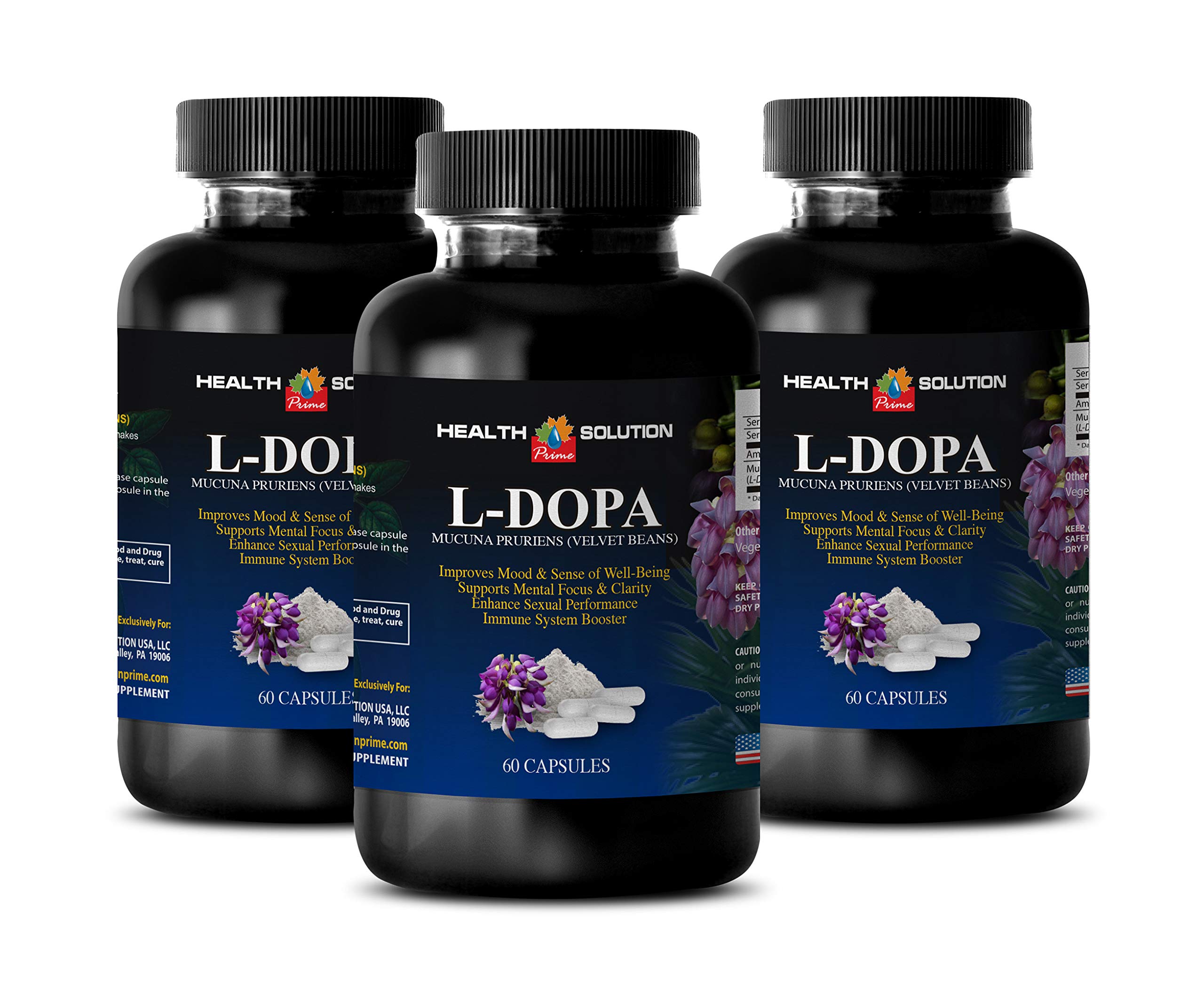 Buy Dopamine Plus Supplement - L-DOPA 350 MG - MUCUNA PRURIENS Extract ...