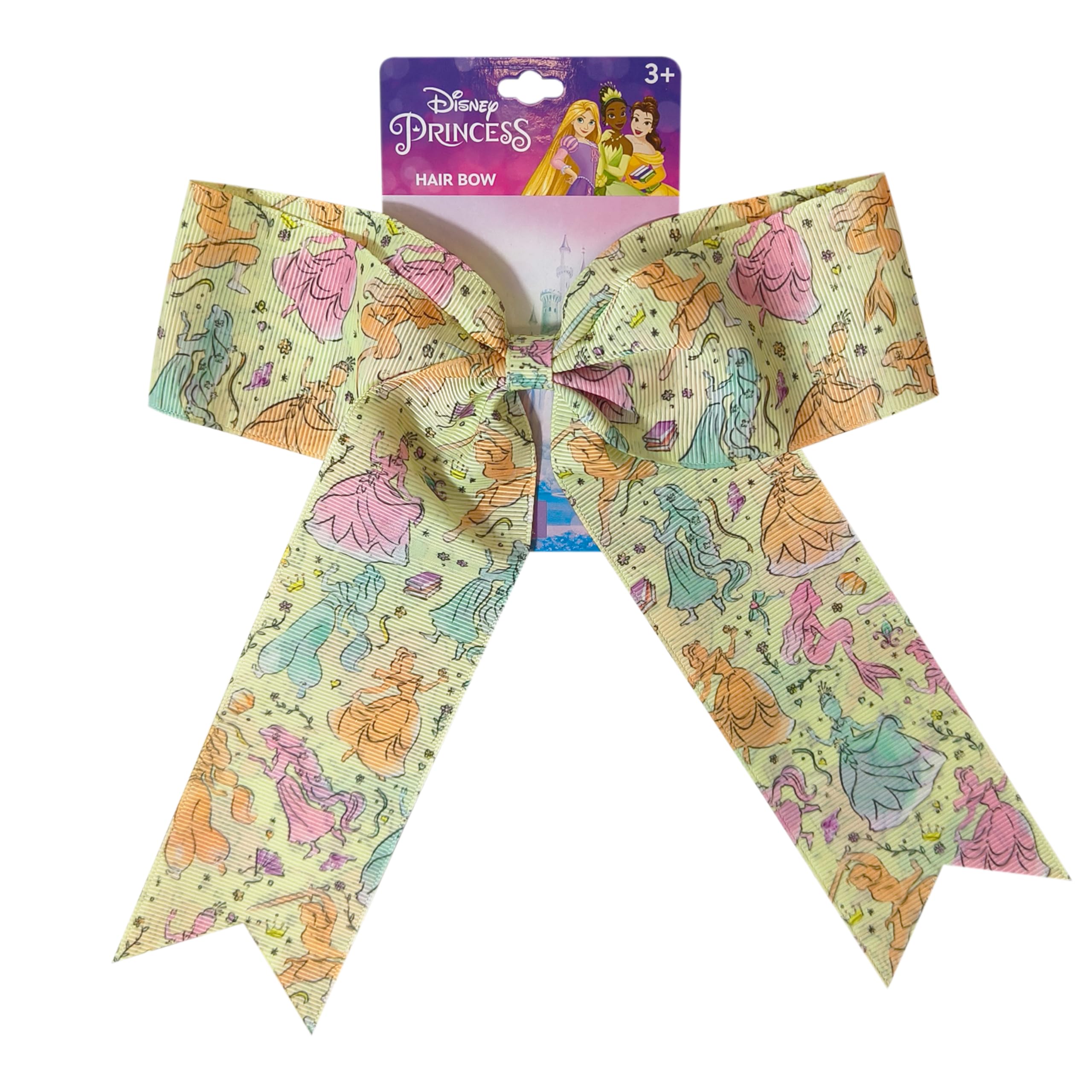 Amazon.com : LUV HER Disney Princesses Hair Bows For Girls - One Large ...
