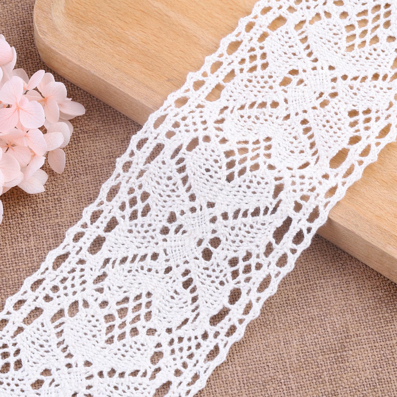 Amazon.com: 8 Yards x 2.4 Inch Lace Ribbon Vintage Lace Trim Crochet ...