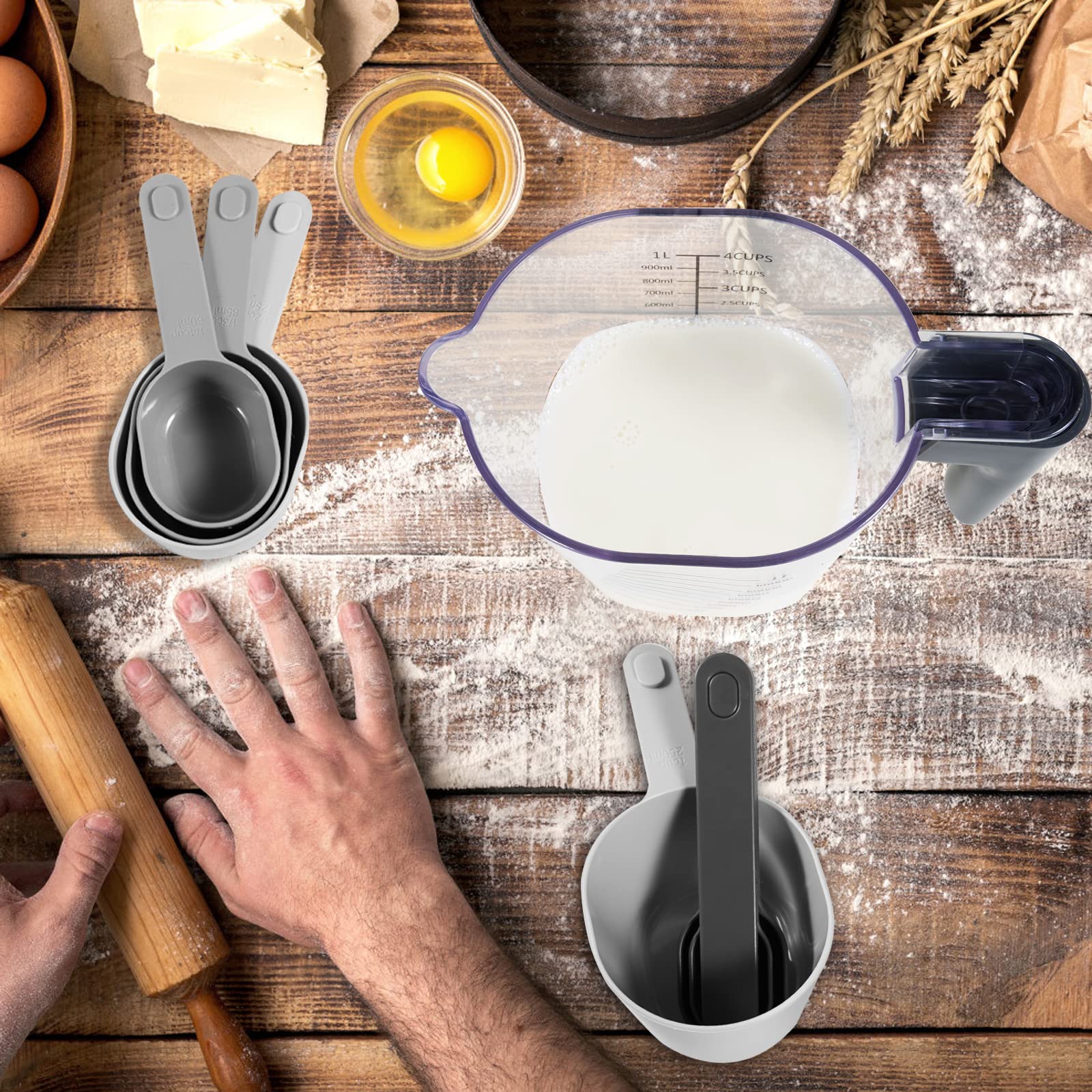 Measurement Cooking Utensils 10 Piece Measuring Cups And Spoon Set