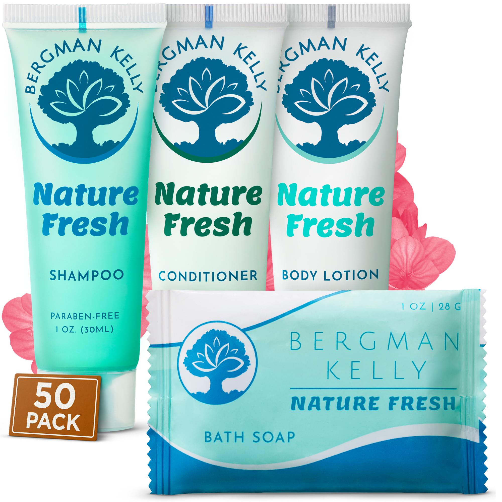 Amazon.com : BERGMAN KELLY Hotel Toiletries Bundle (Nature Fresh, 1 oz ...