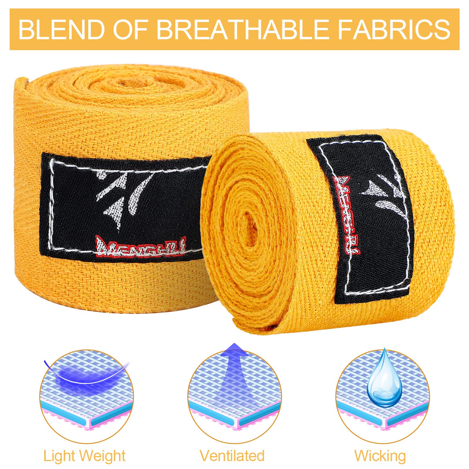 Snapklik.com : 6 Pairs 2.5 Meter Boxing Hand Wraps For Kids Inner ...