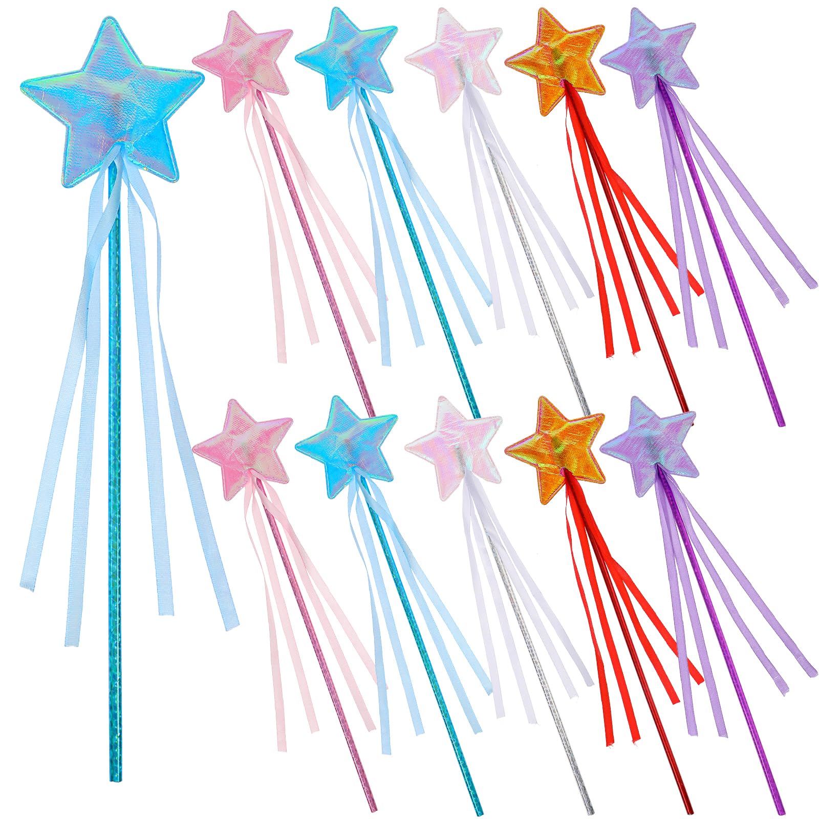ASTER 10Pcs Glitter Fairy Wands for Girls Princess,14In Handhold Star ...