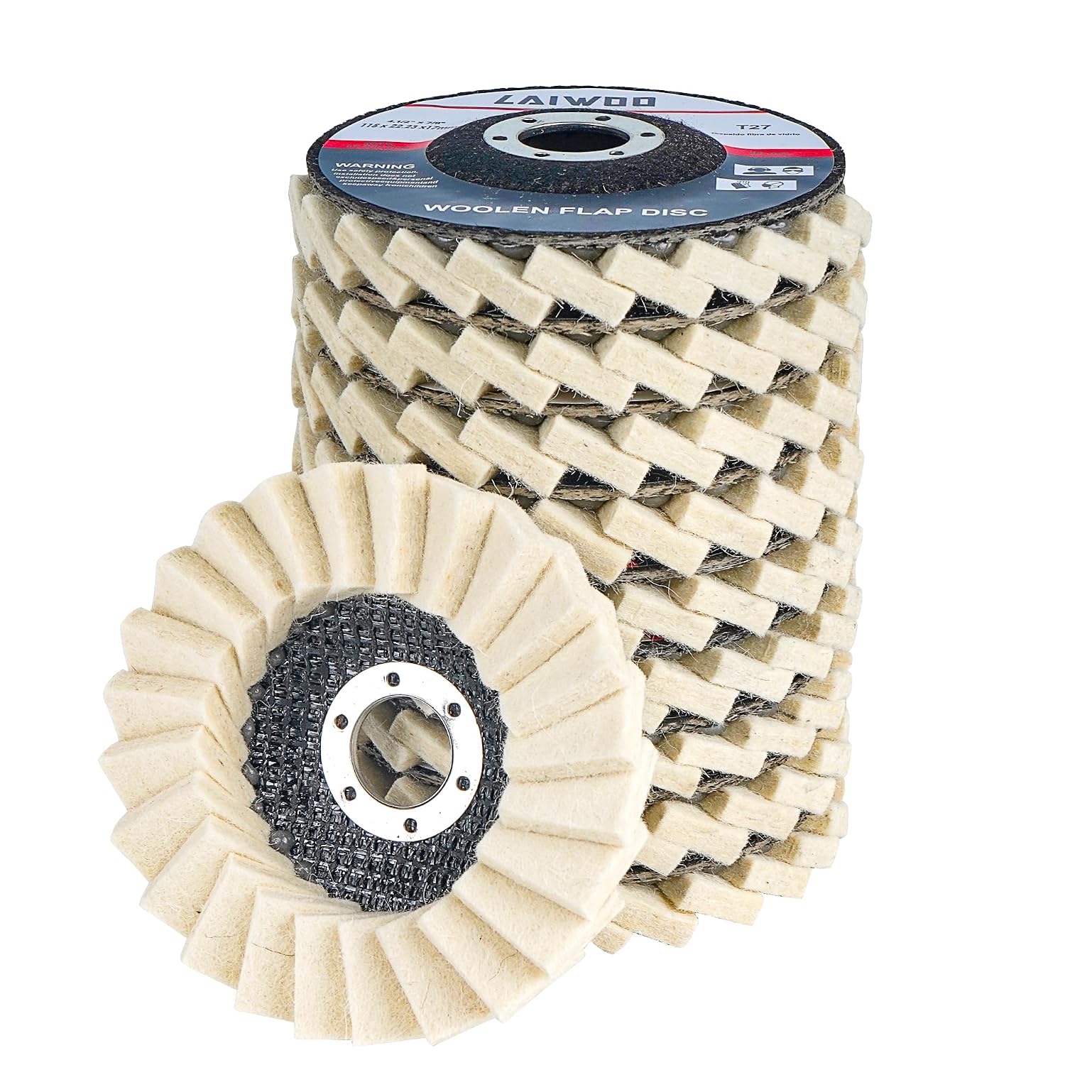 Amazon.com: LAIWOO Wool Polishing Wheel Disc 4-1/2" x 7/8" Arbor, Wool ...