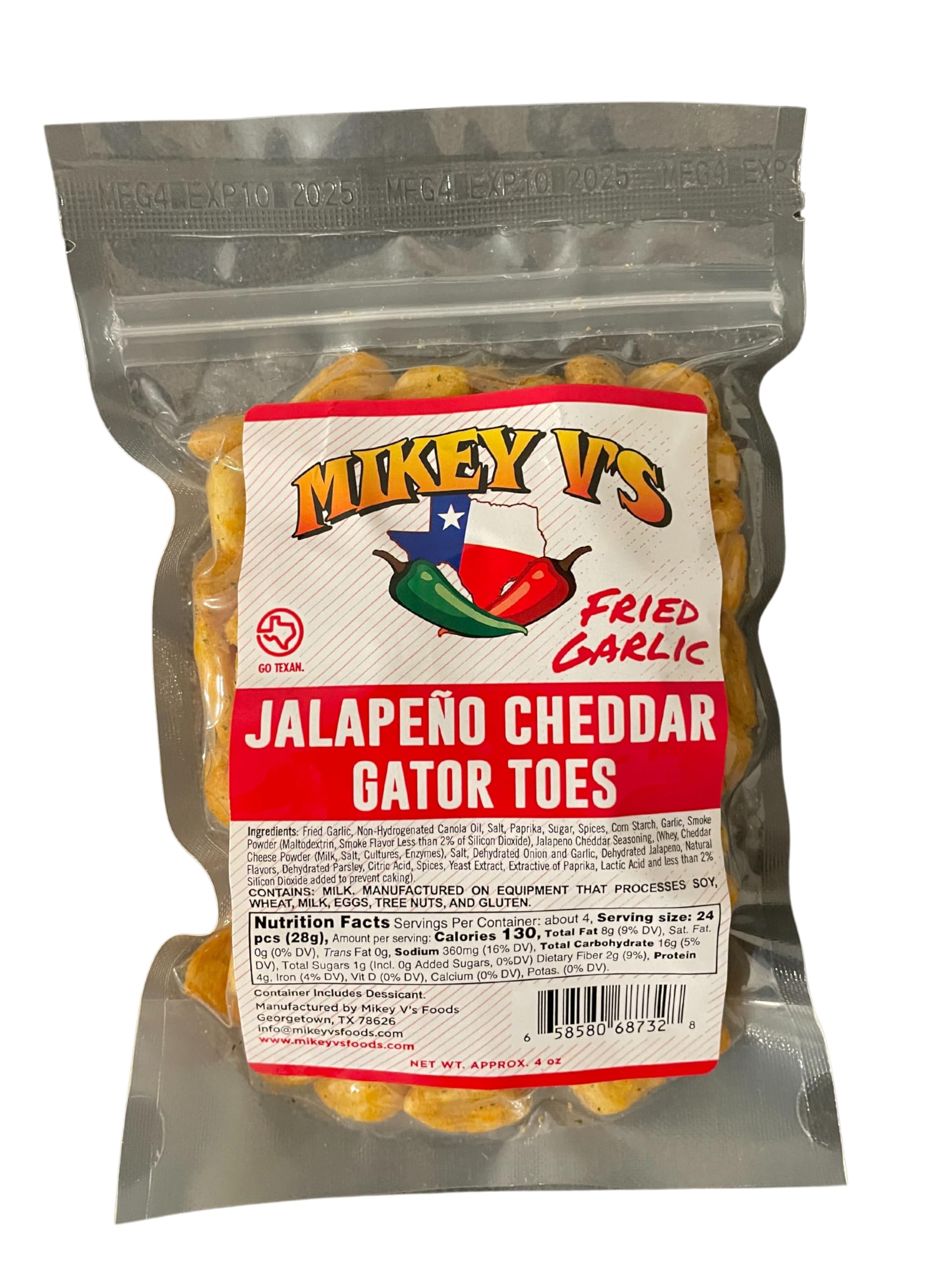 Amazon.com: Mikey V's Jalapeno Cheddar "Gator Toes", Deep Fried Garlic ...