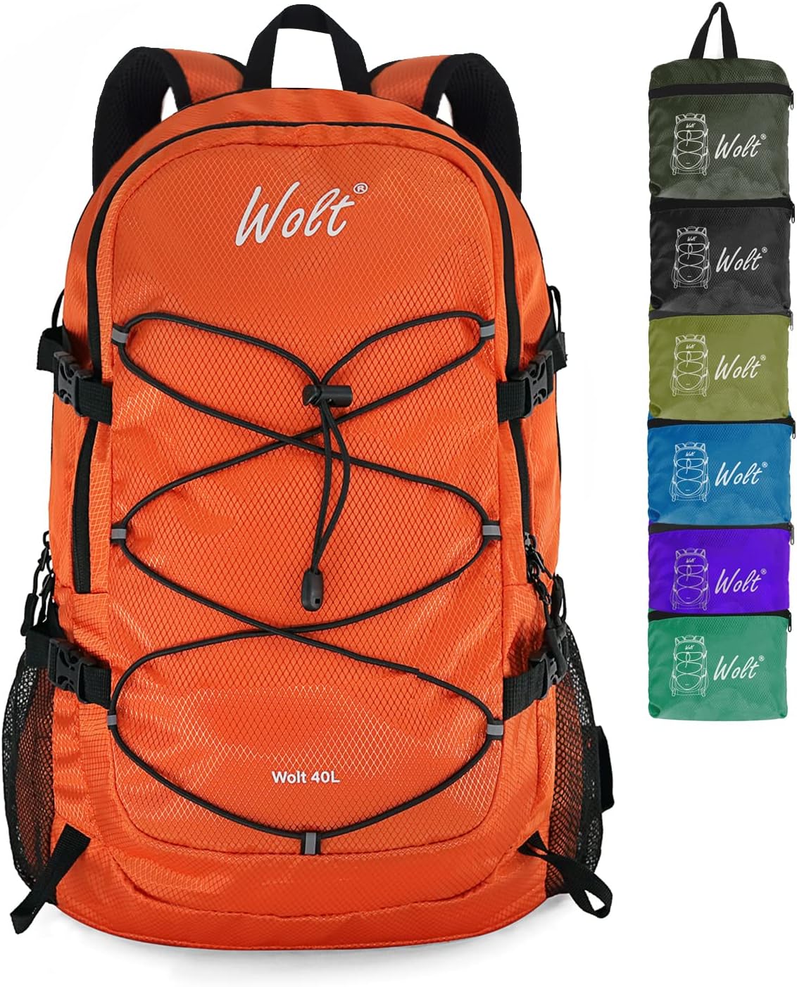 Amazon.com: WOLT 40L Packable Travel Backpack, Foldable Lightweight ...