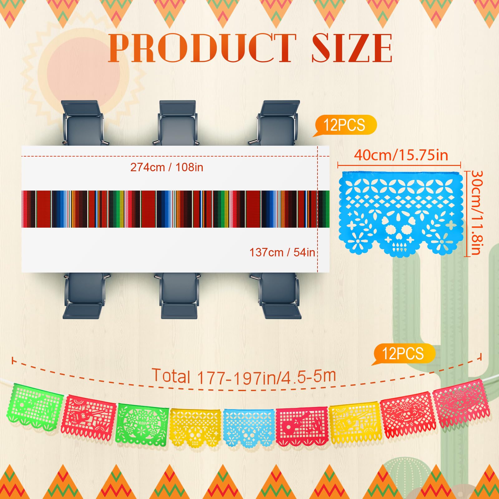 Snapklik.com : Preboun Mexican Plastic Tablecloth And Mexican Papel ...