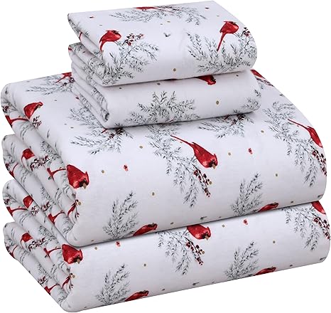 Amazon.com: RUVANTI Flannel Sheets King Size - 100% Cotton Double ...