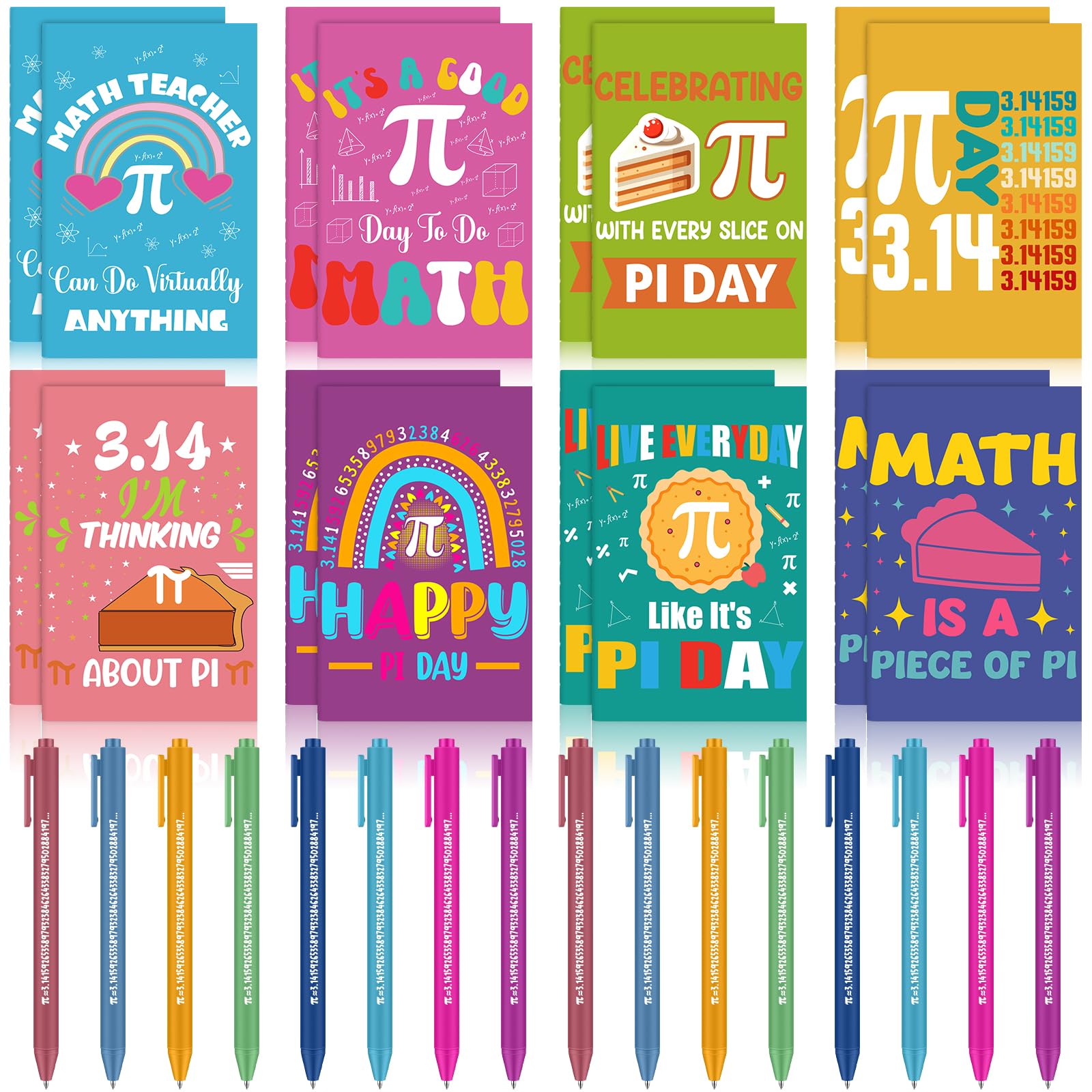Amazon.com : Furbeko 32 Pcs Pi Day Favors 16 Pi Day Prizes Pens and 16 ...