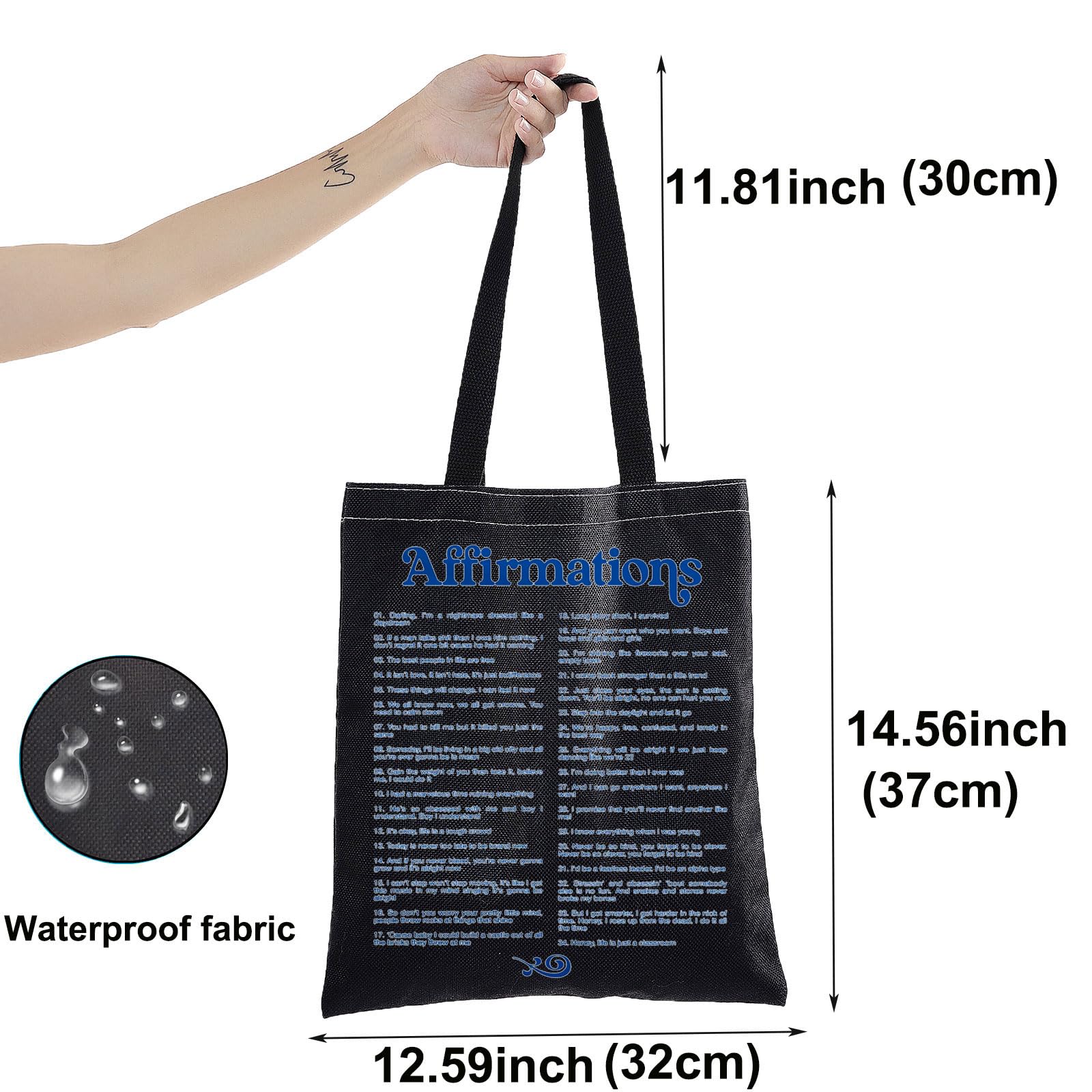Snapklik.com : BWWKTOP Song Lyrics Canvas Tote Bag Singer Album ...