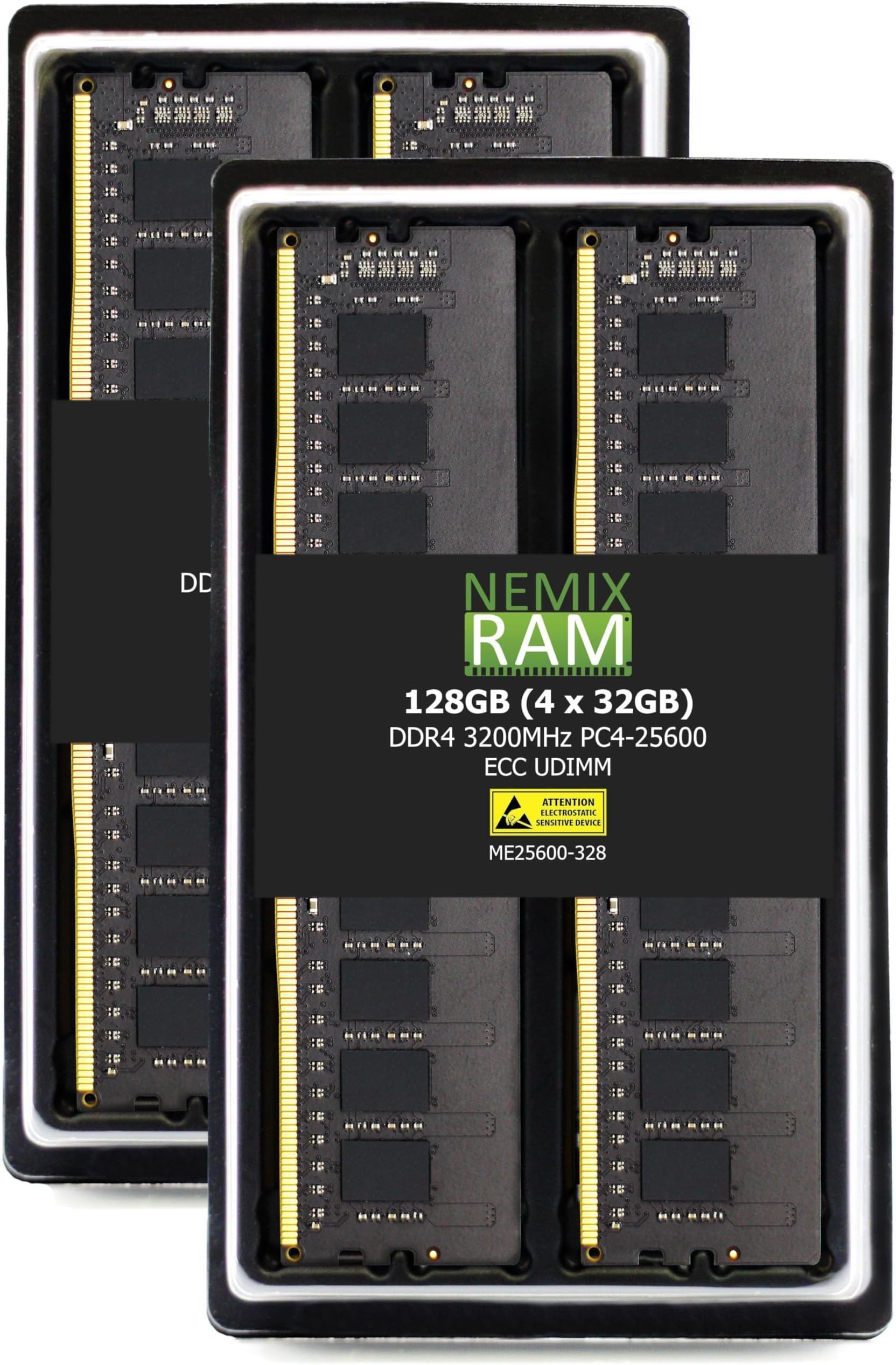 NEMIX RAM 128GB (4X32GB) DDR4 3200MHZ PC4-25600 2Rx8 1.2V CL22 288-PIN ...