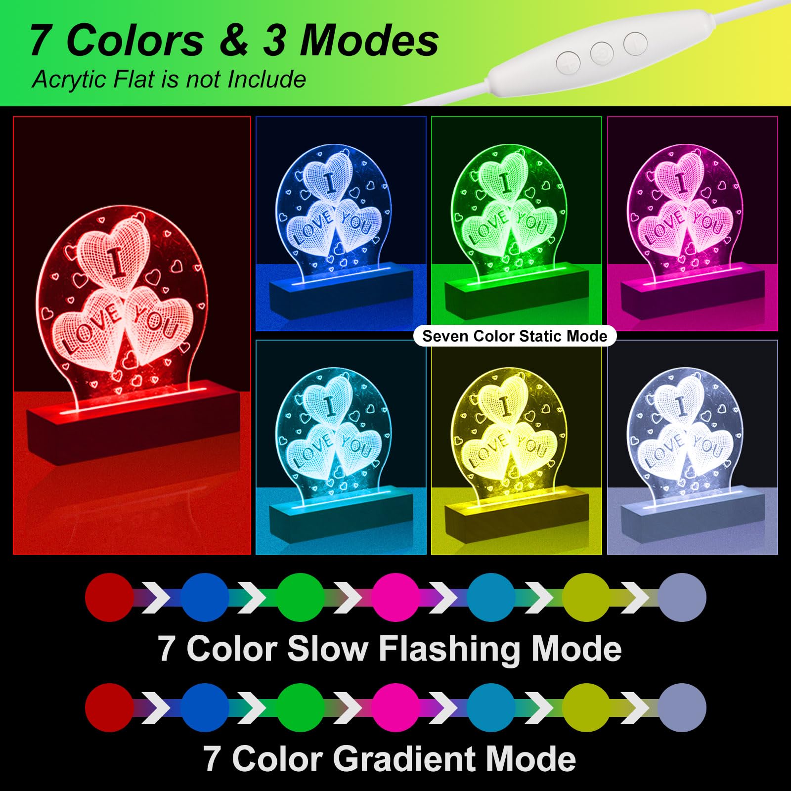 Led Light Base 3D Night LED Light Lamp Base LED Lights Display Base ...