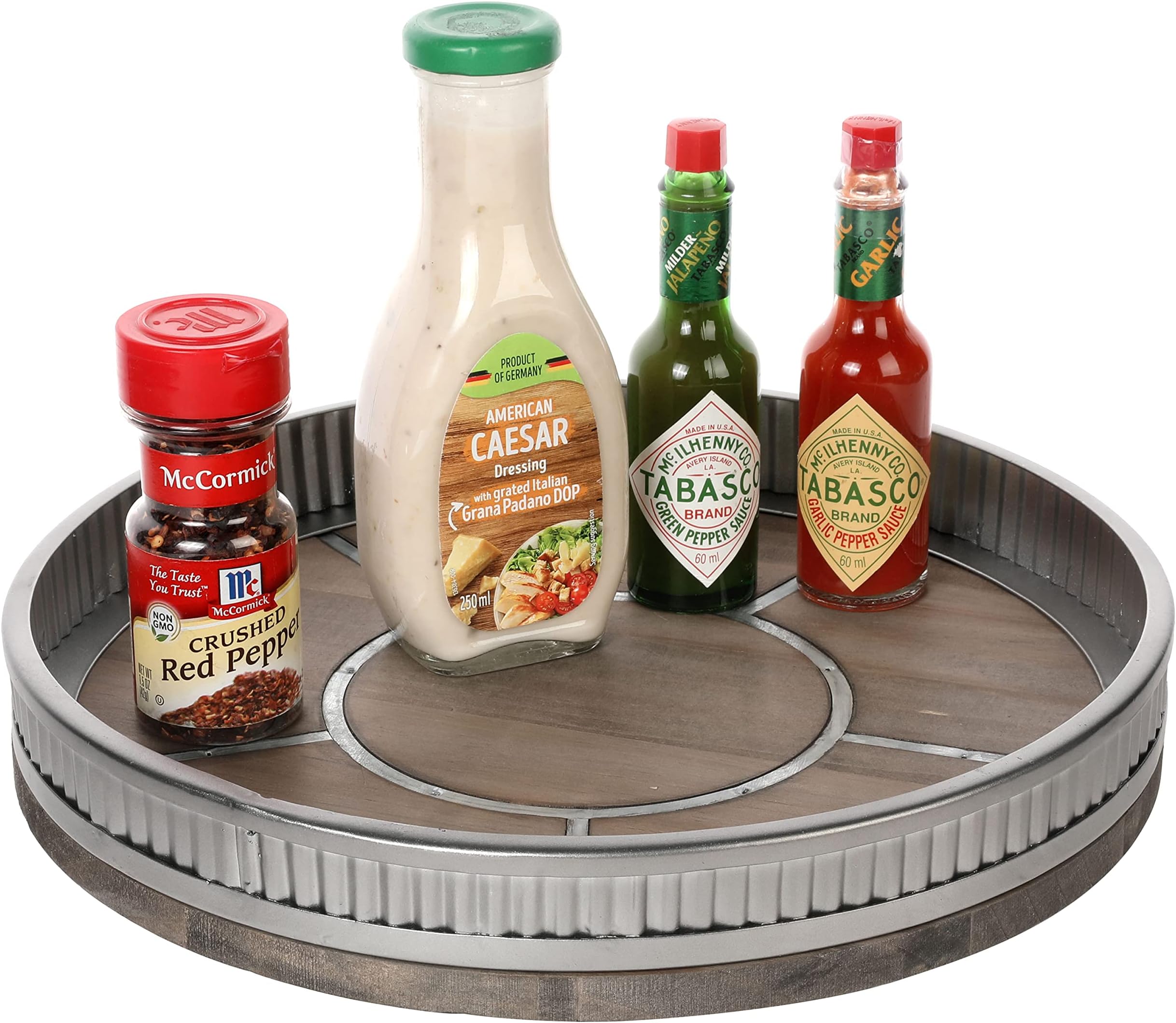 Amazon.com - First of a Kind Metal Rotating Tray - 6 Bin Metal Rotating ...