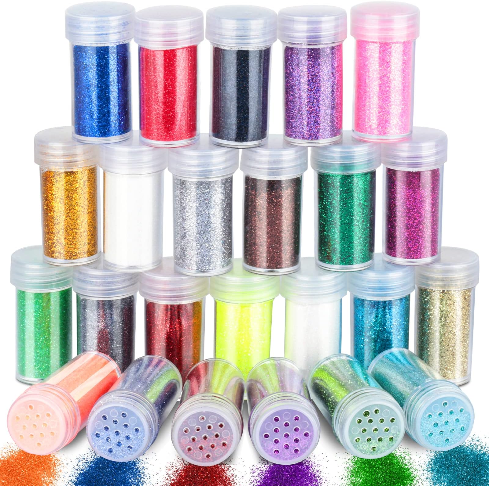 Amazon.com : 12 Colors Chunky Face Glitter No Glue Cosmetic Body Nail ...