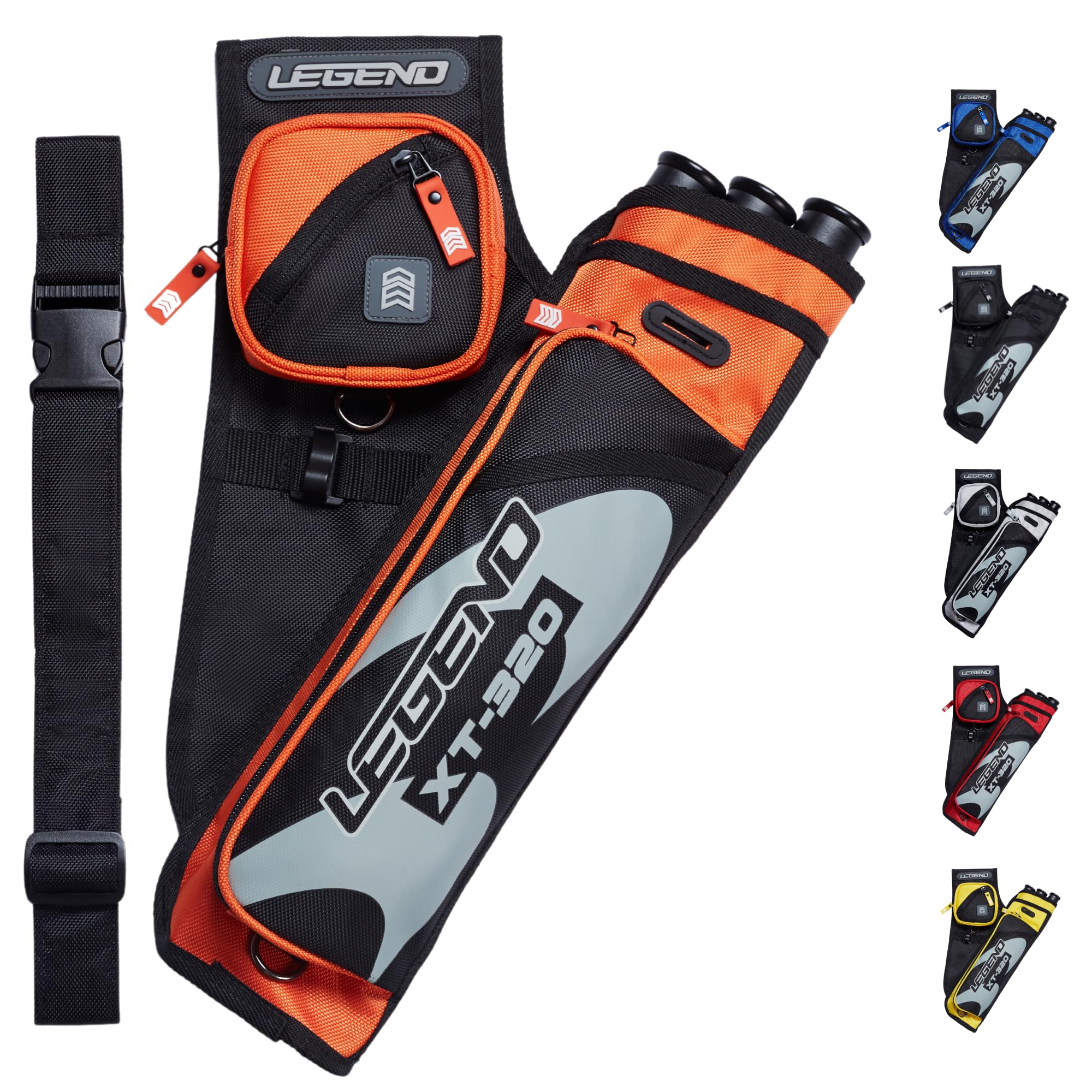 Snapklik.com : Legend XT320 Archery Quivers - Right Handed Nylon Hip ...