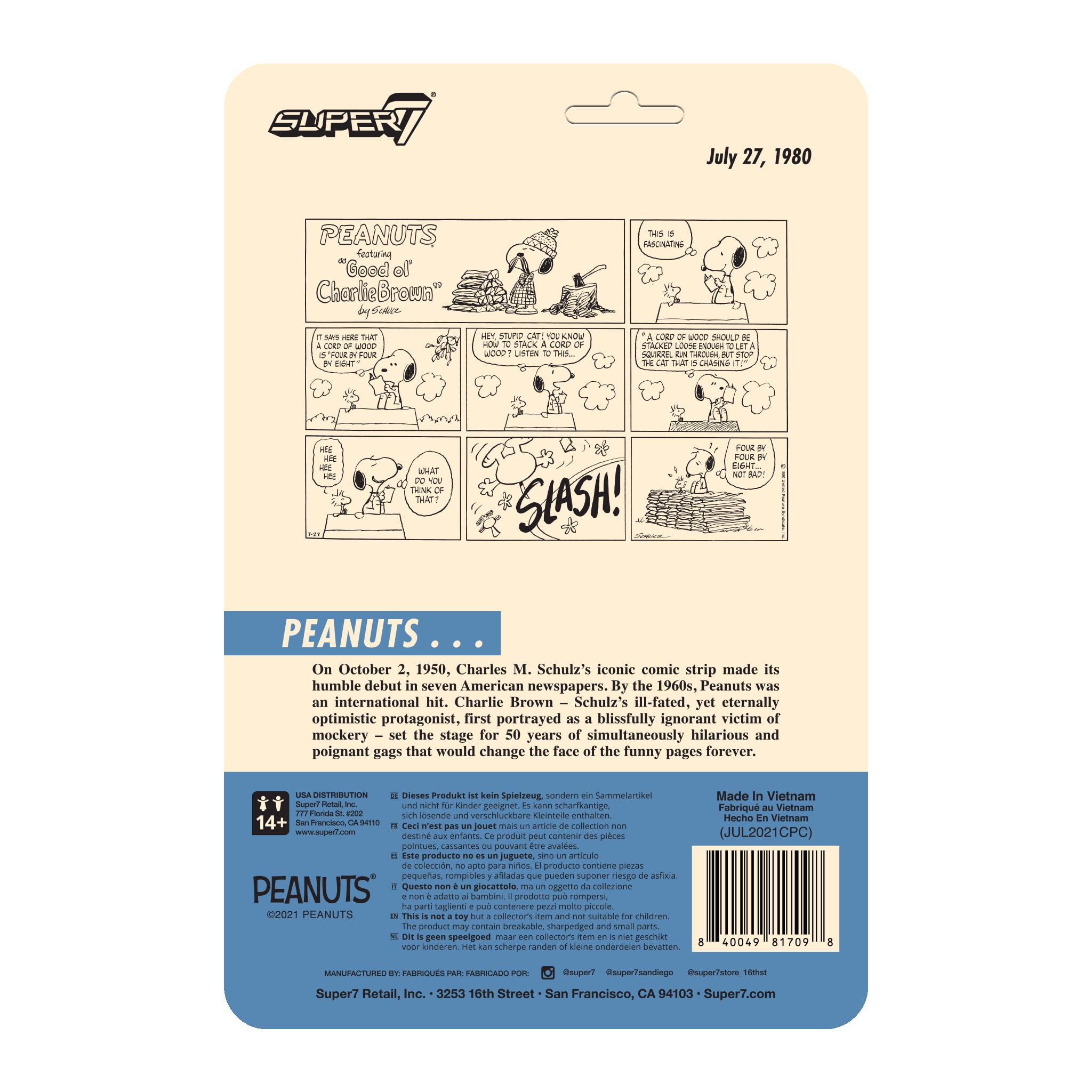 Snapklik.com : Super7 Peanuts Lumberjack Snoopy - 3.75" Peanuts Action ...