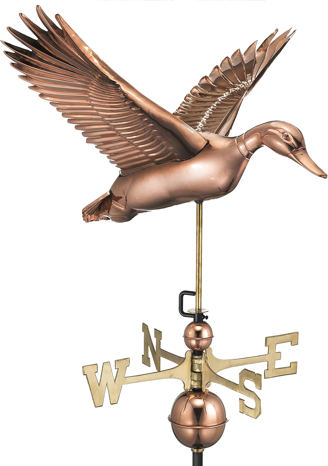Amazon.com : Good Directions Flying Duck Weathervane, Pure Copper ...