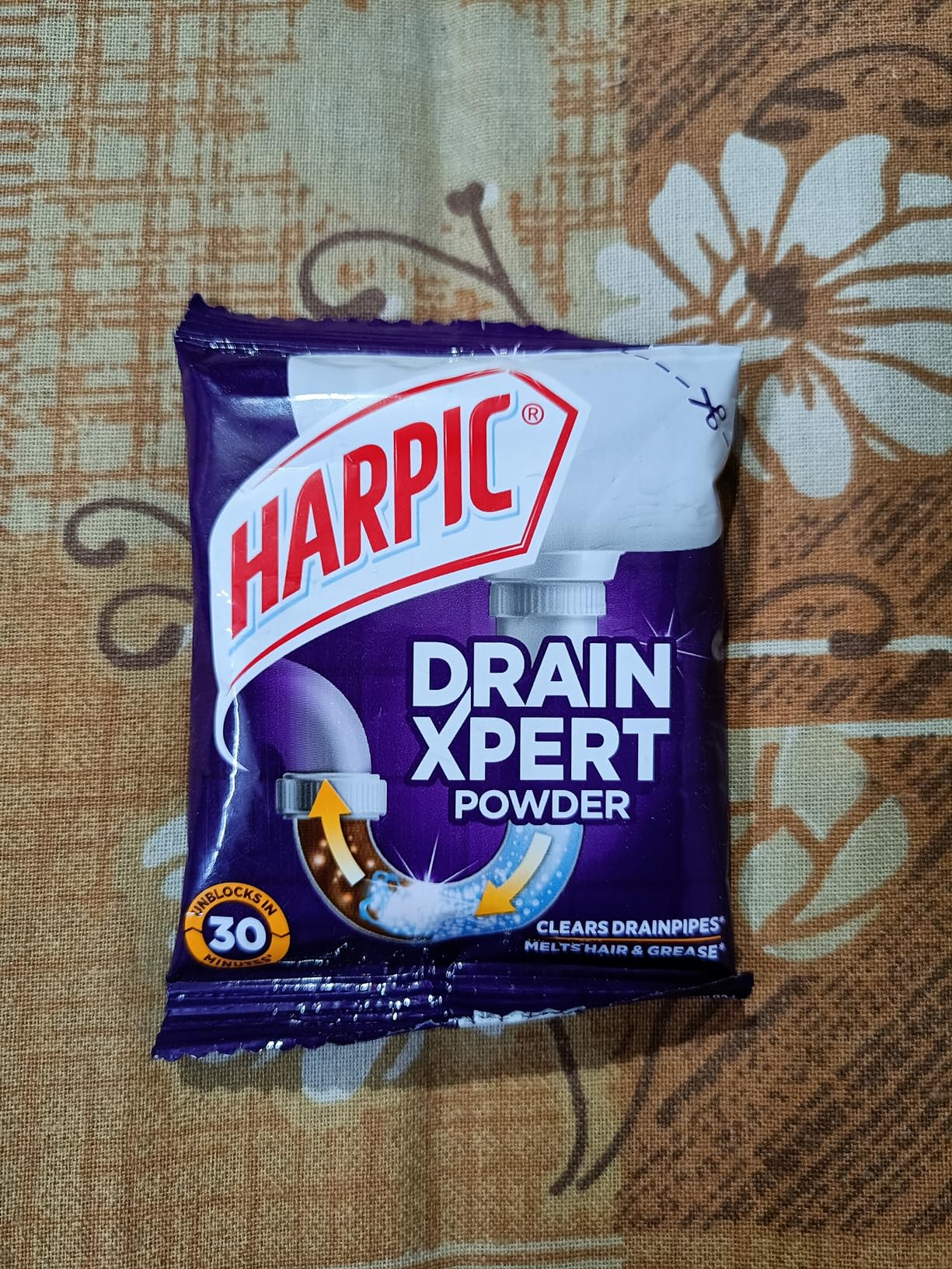 Harpic Drain Xpert Drain Cleaner Powder 50g | Effective sink cleaner ...