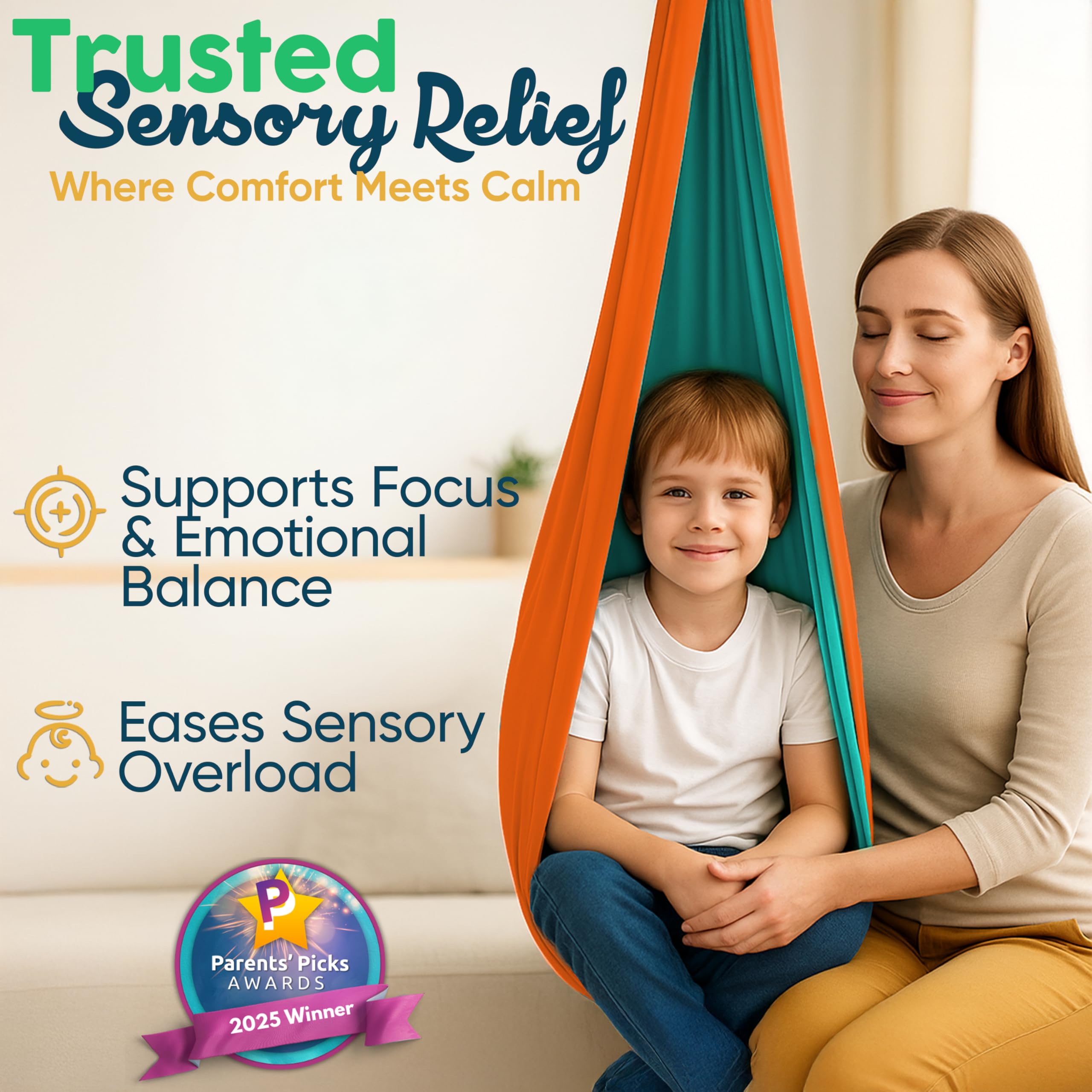 Snapklik.com : Sensory Swing For Kids Indoor - Calming Cocoon Therapy ...