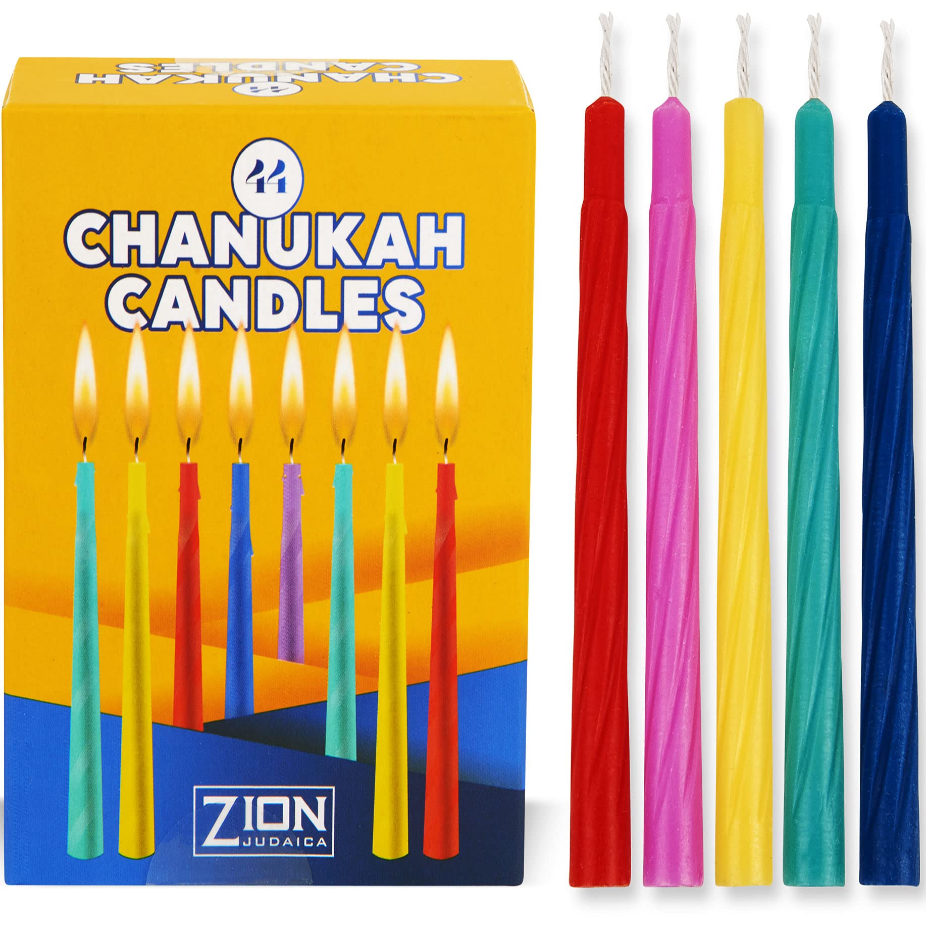 Amazon.com: Hanukkah Candles for Menorah Box of 44 Assorted Colorful ...
