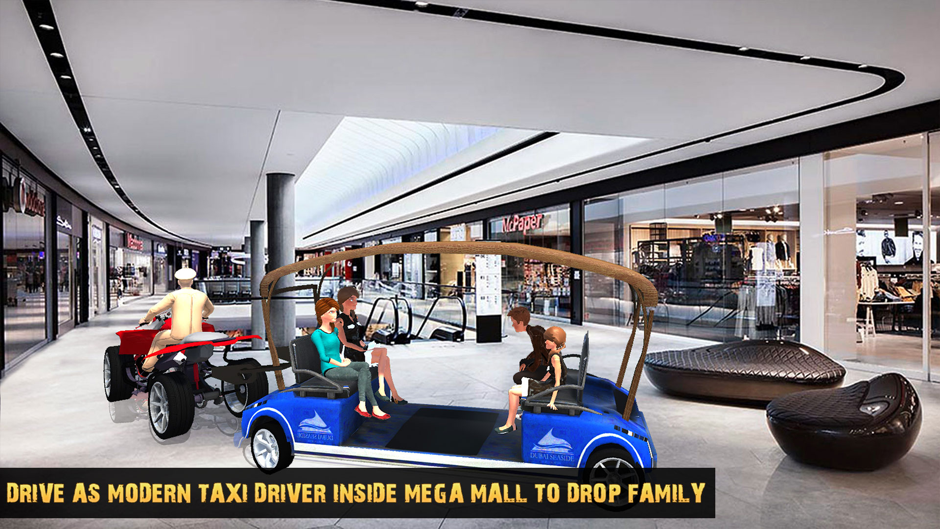 Supermarket Shopping Mall Passenger Transport Taxi Driving Simulator 3D ...