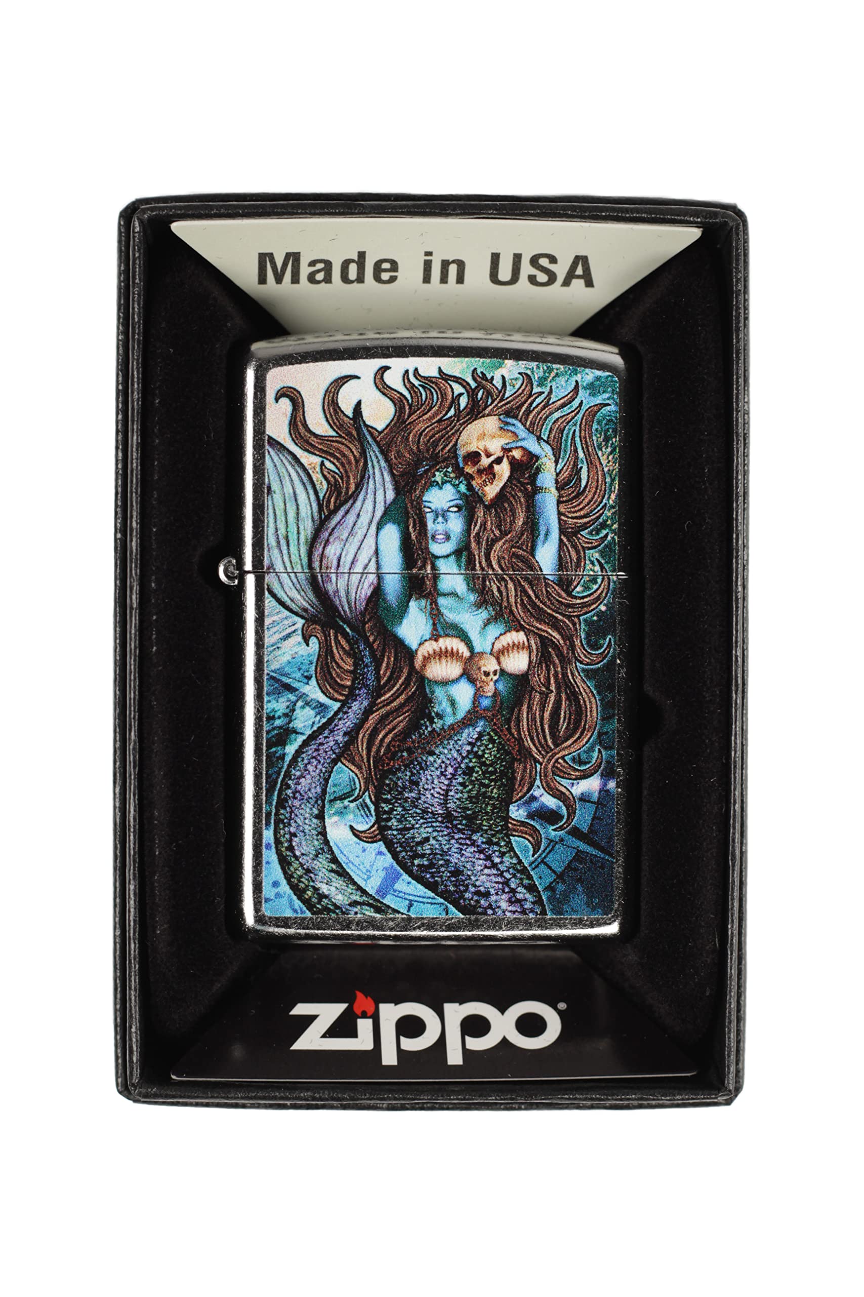 Amazon.com: Beautiful Siren Mermaid with Skulls - Street Chrome Custom ...