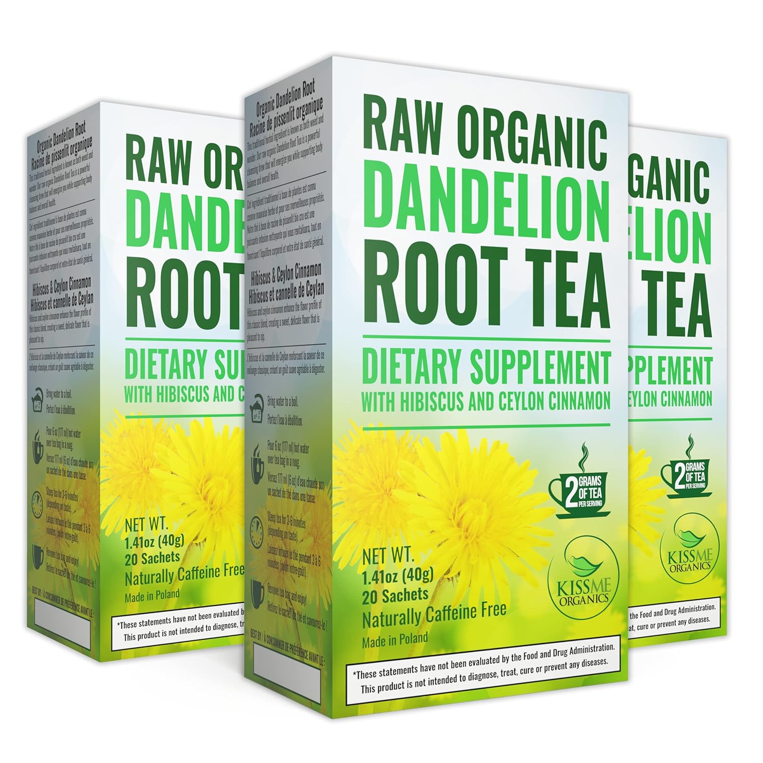 Amazon.com : Dandelion Root Tea Detox Tea - Raw Organic (Dandelion Root ...