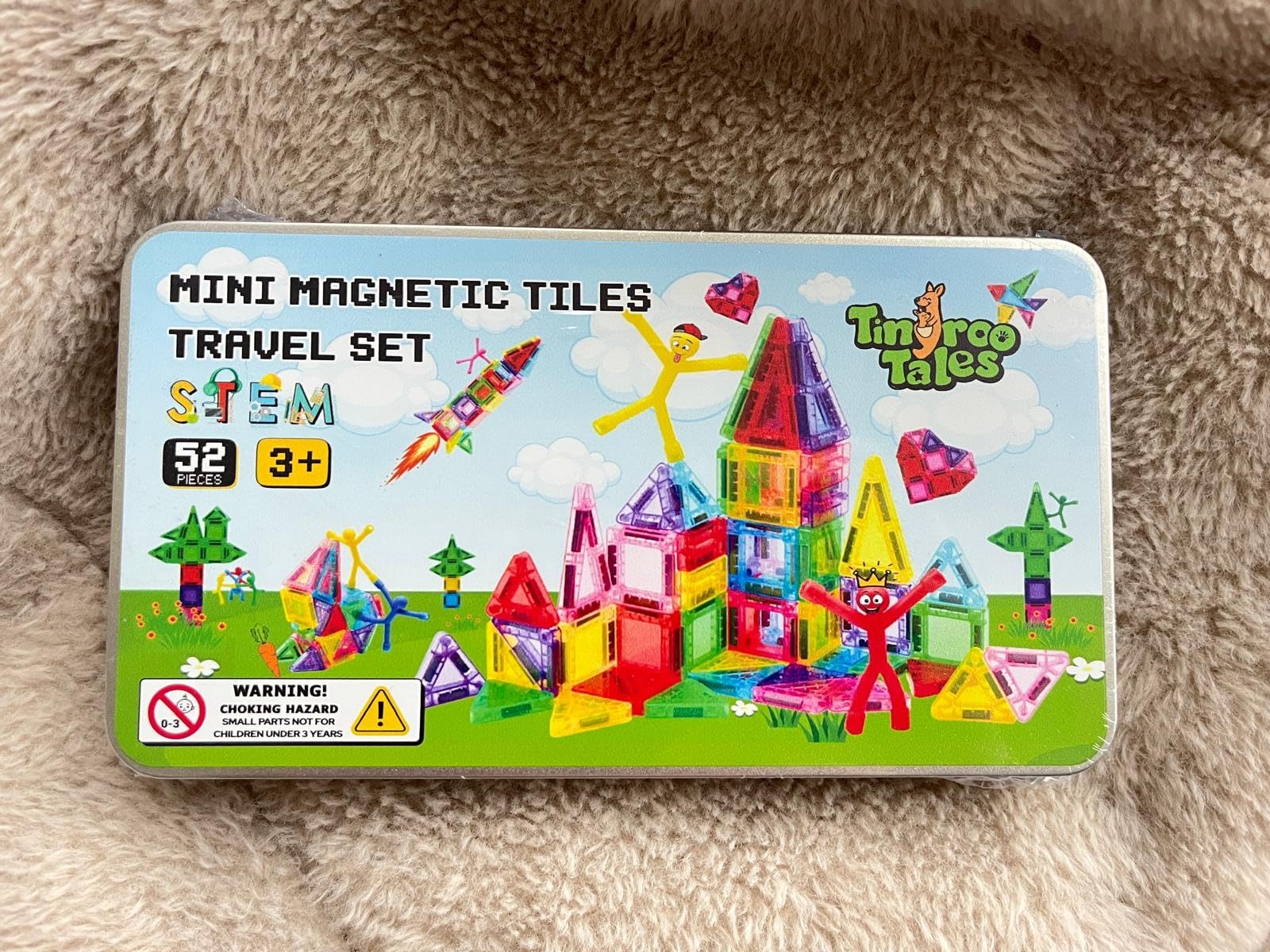 Tinyroo Tales Building Tiles Travel Set 52PC, Mini Building Tiles STEM ...