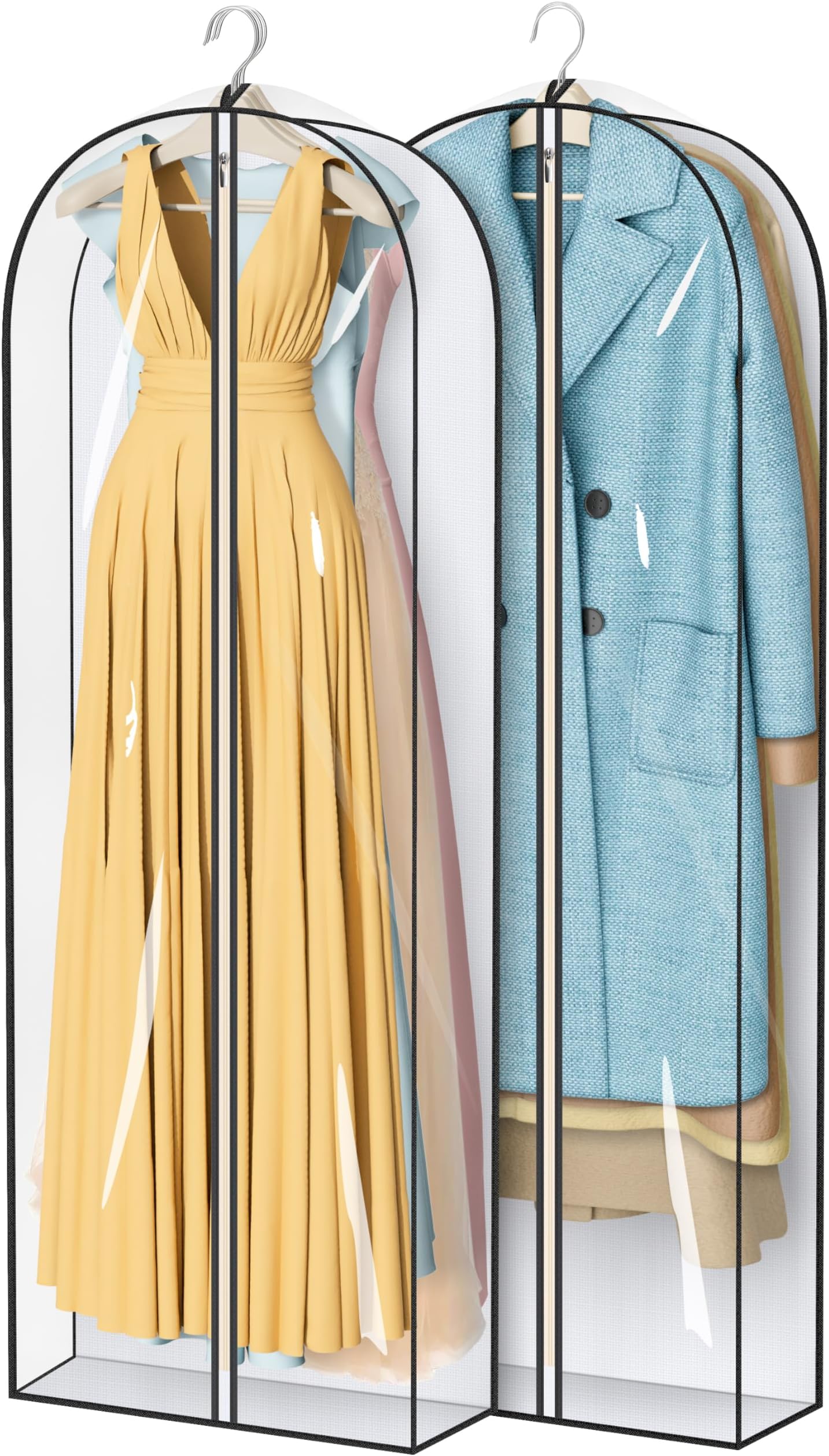 Amazon.com: MISSLO 10" Gusseted All Clear Garment Bags for Hanging ...