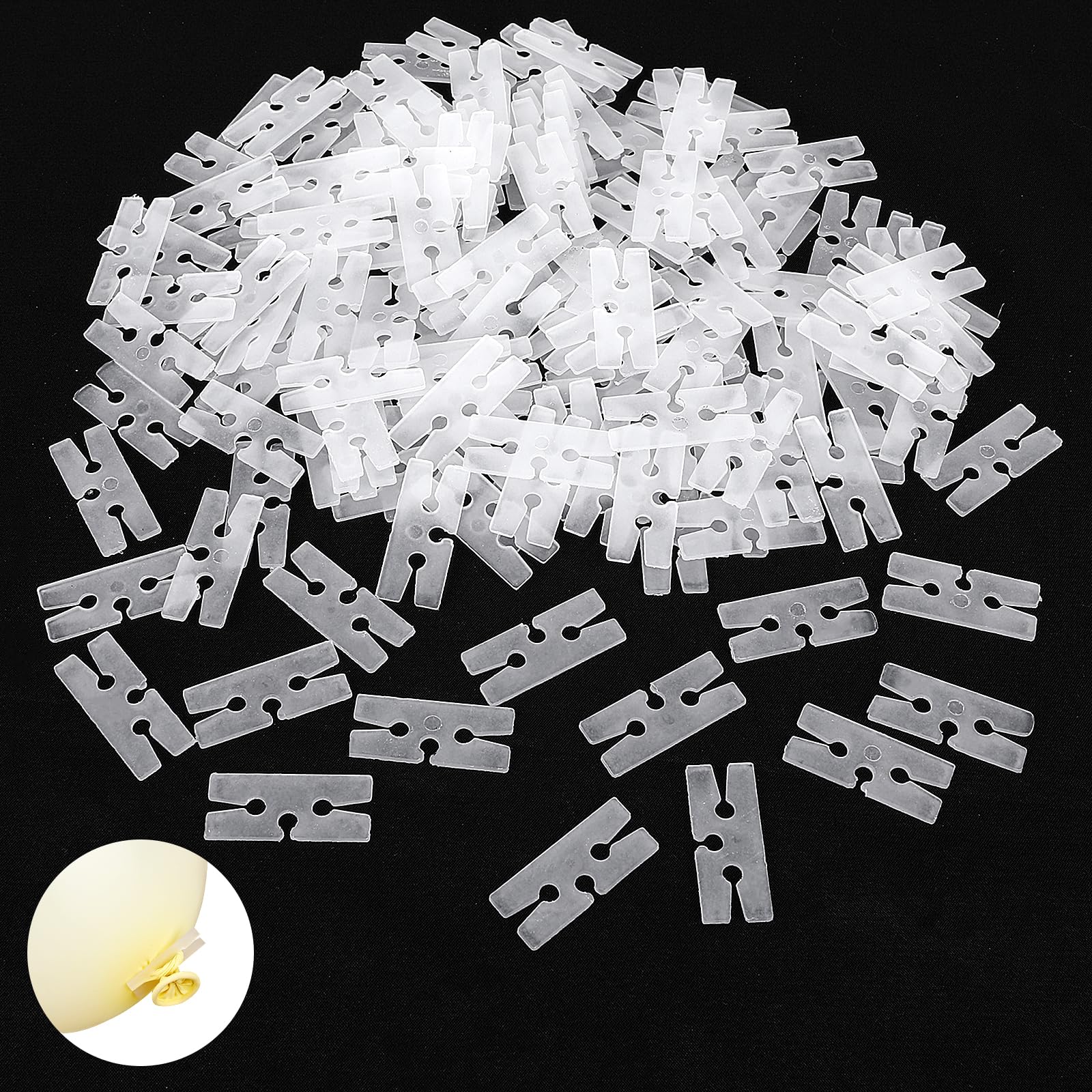 Amazon.com: Giantree 200 Pcs Plastic Balloon Clips Ties for Sealing, H ...