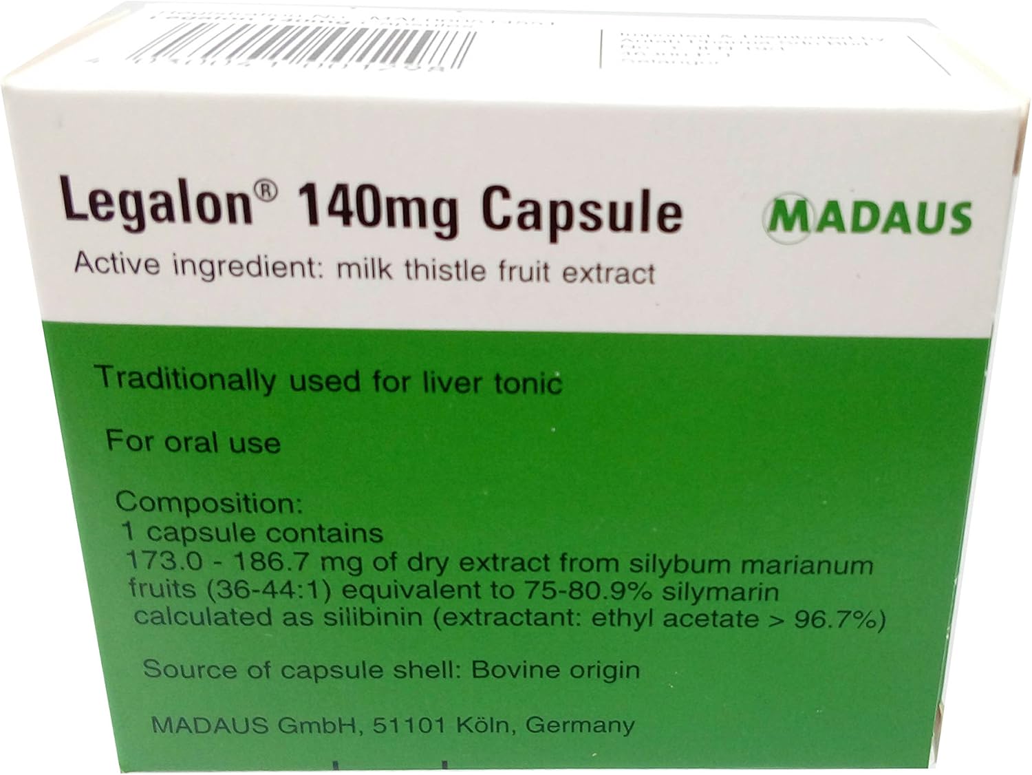 Legalon 140 mg de apoyo hepático, suplemento de limpieza y ...