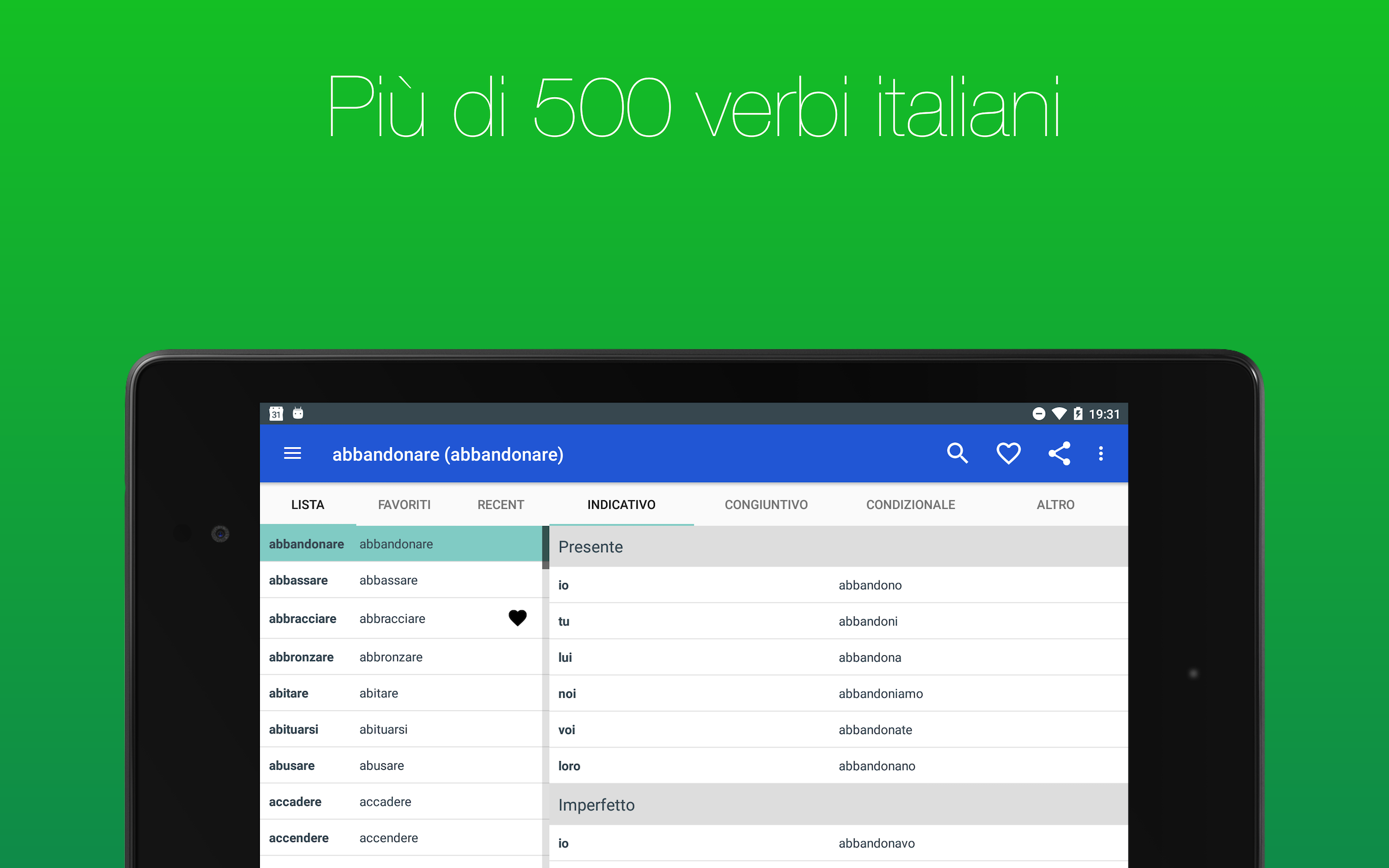 Lista Dei Verbi Italiani: app su Amazon Appstore
