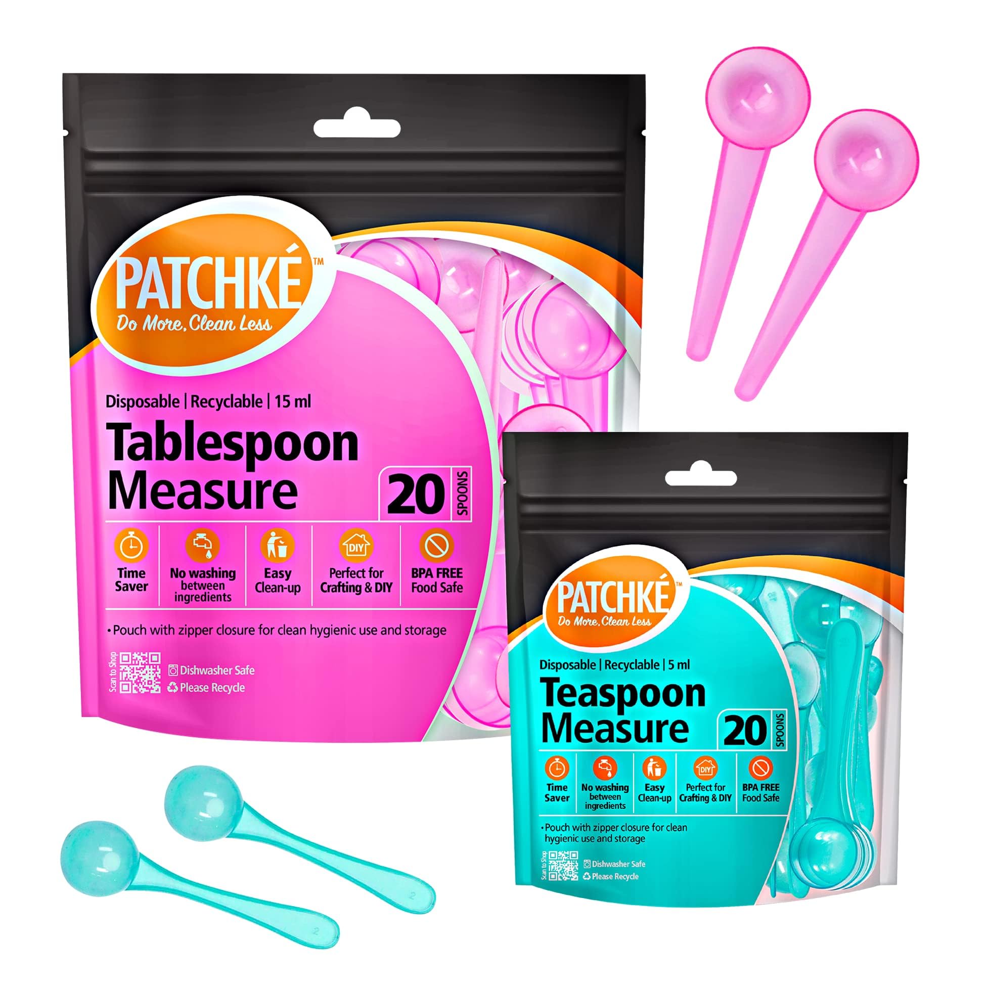 Amazon.com: Patchke Disposable Measuring Spoons, Fits in Jar, Good for ...