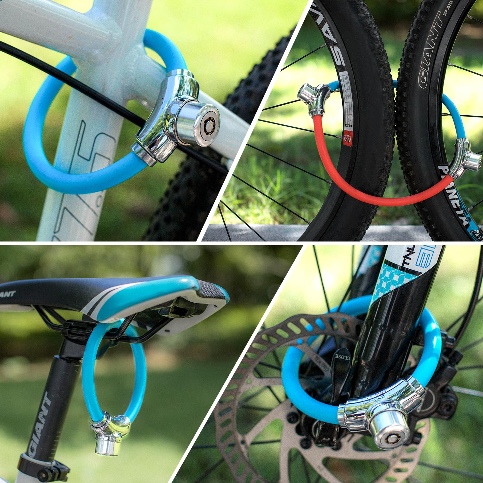 Motor ROCKBROS Anti Theft Bicycle Lock With Keys Mini Portable Foldable ...