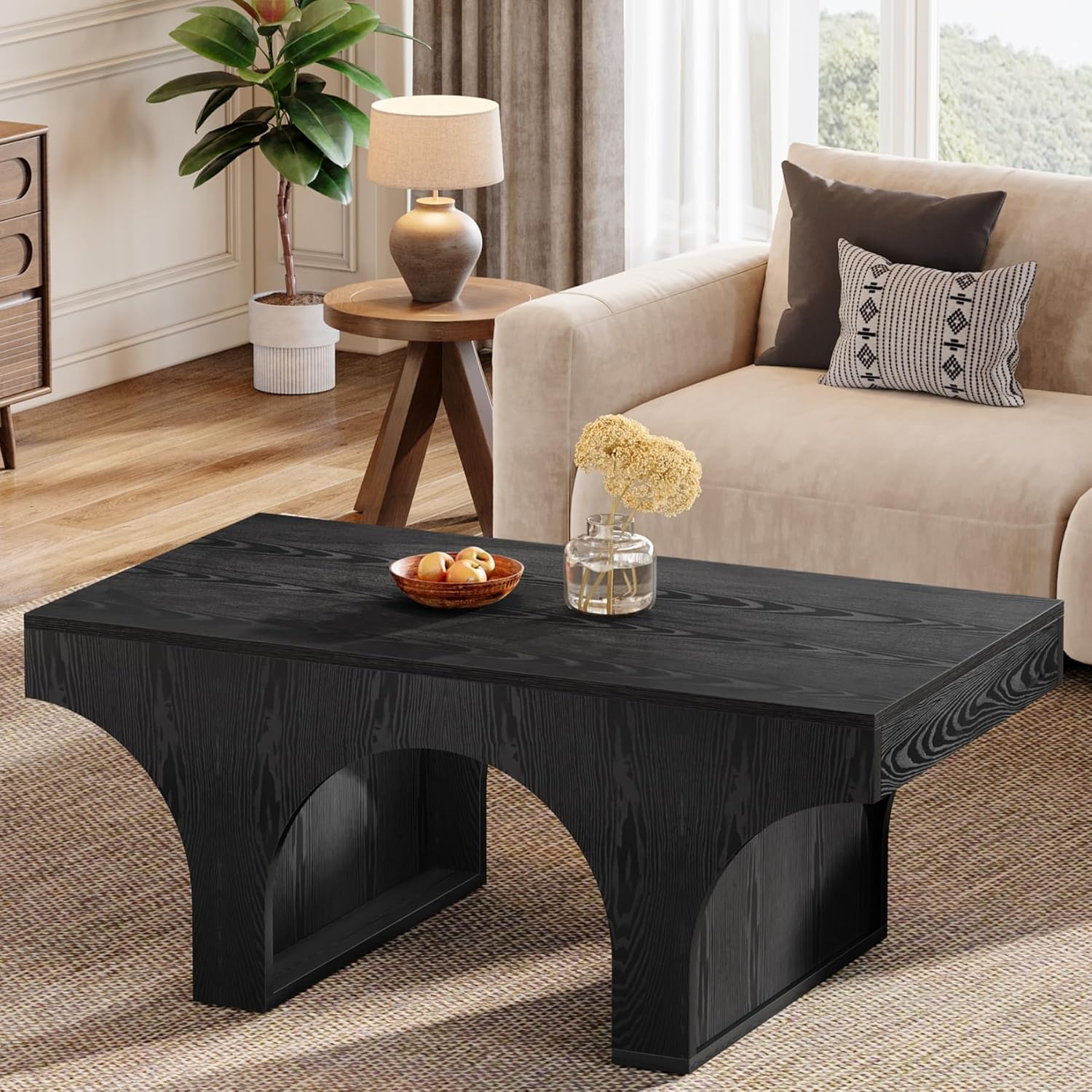 Amazon.com: Tribesigns 47-Inch Modern Coffee Table, Wood Rectangular ...